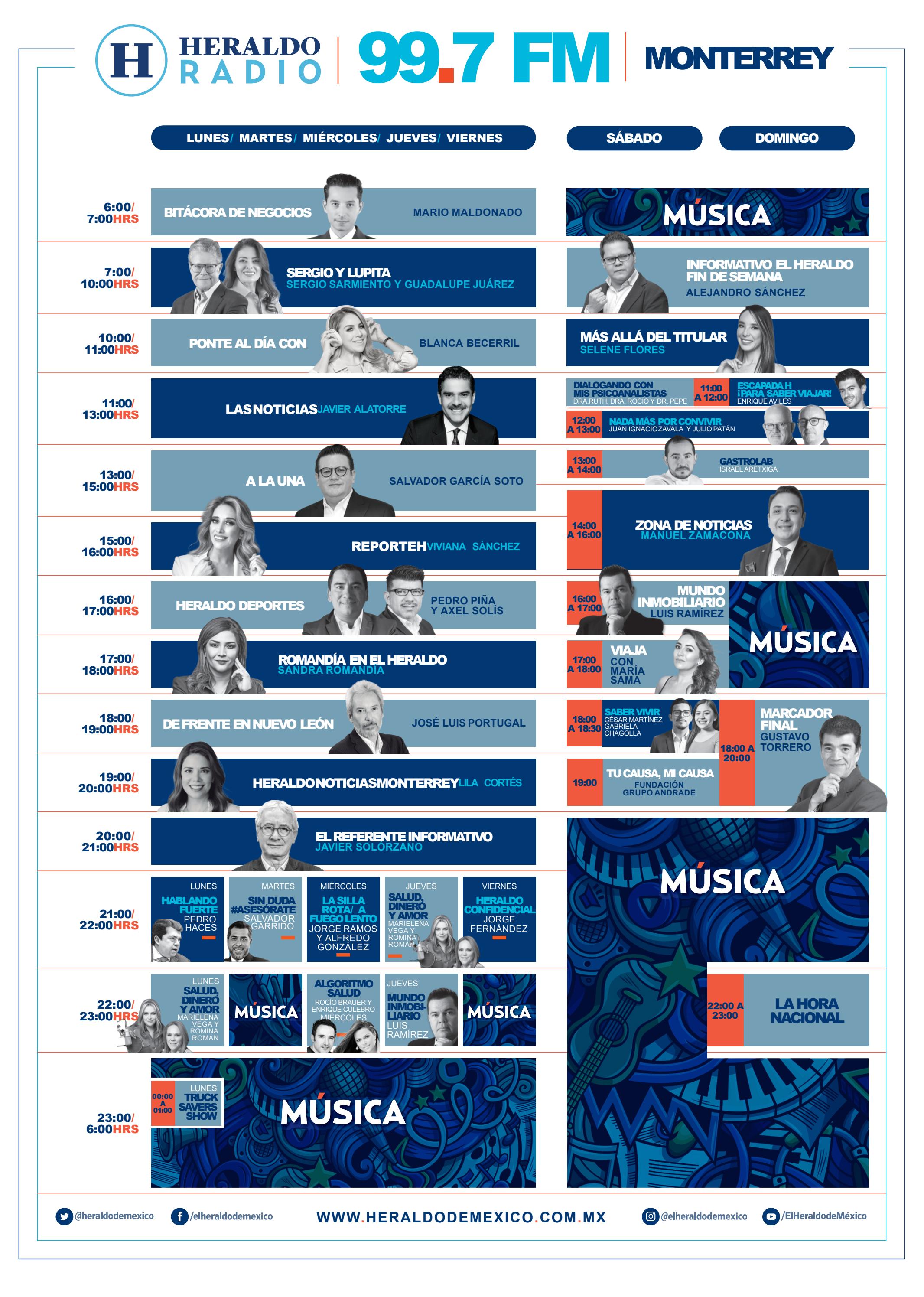 Programación Heraldo Radio Monterrey by El Heraldo de México - Issuu