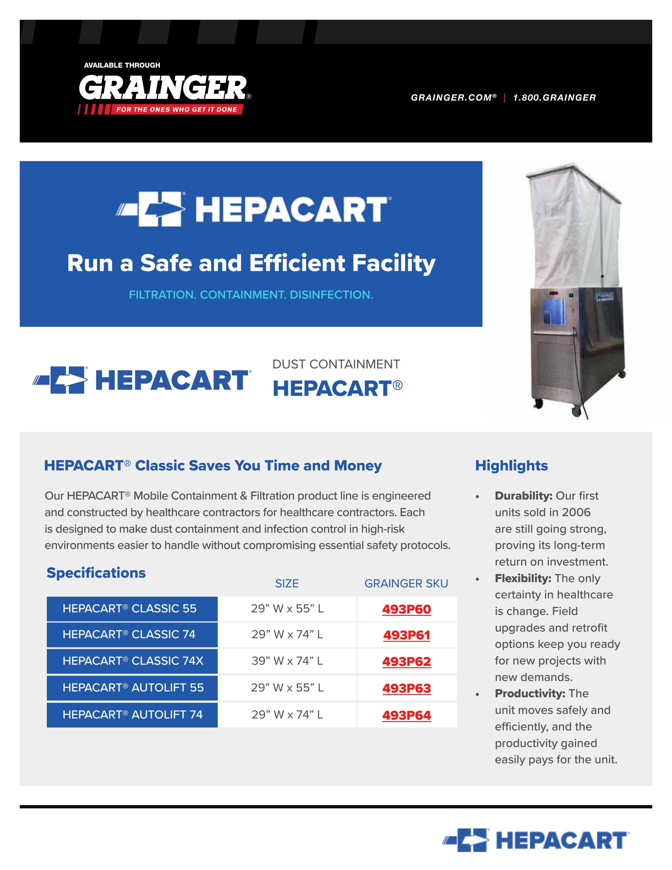 Hepacart: Mobile Dust Containment, Grainger by ISI Marketing Portal - Issuu