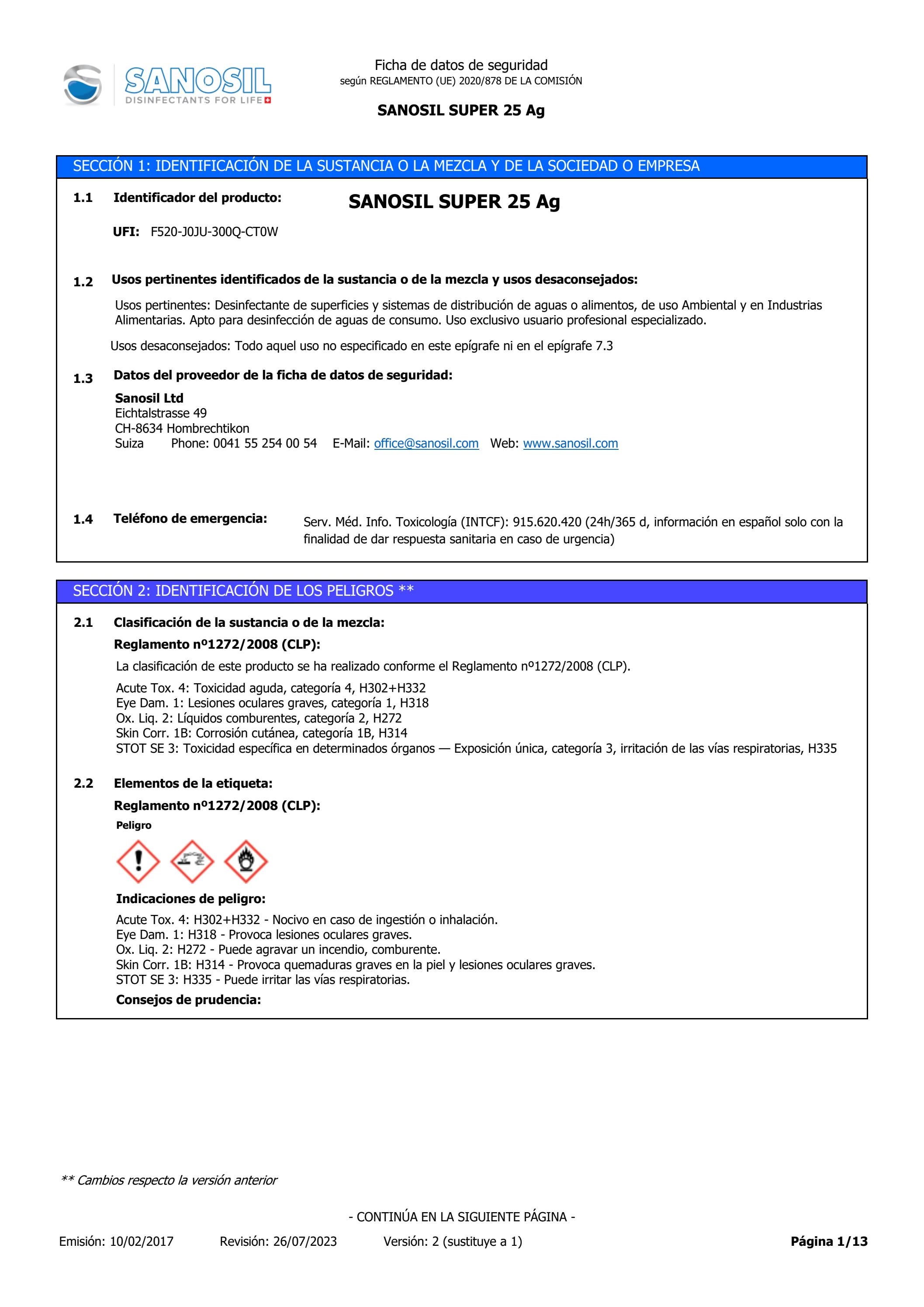 SDS Super25 AG (nur Spanien) ES by Sanosil - Issuu