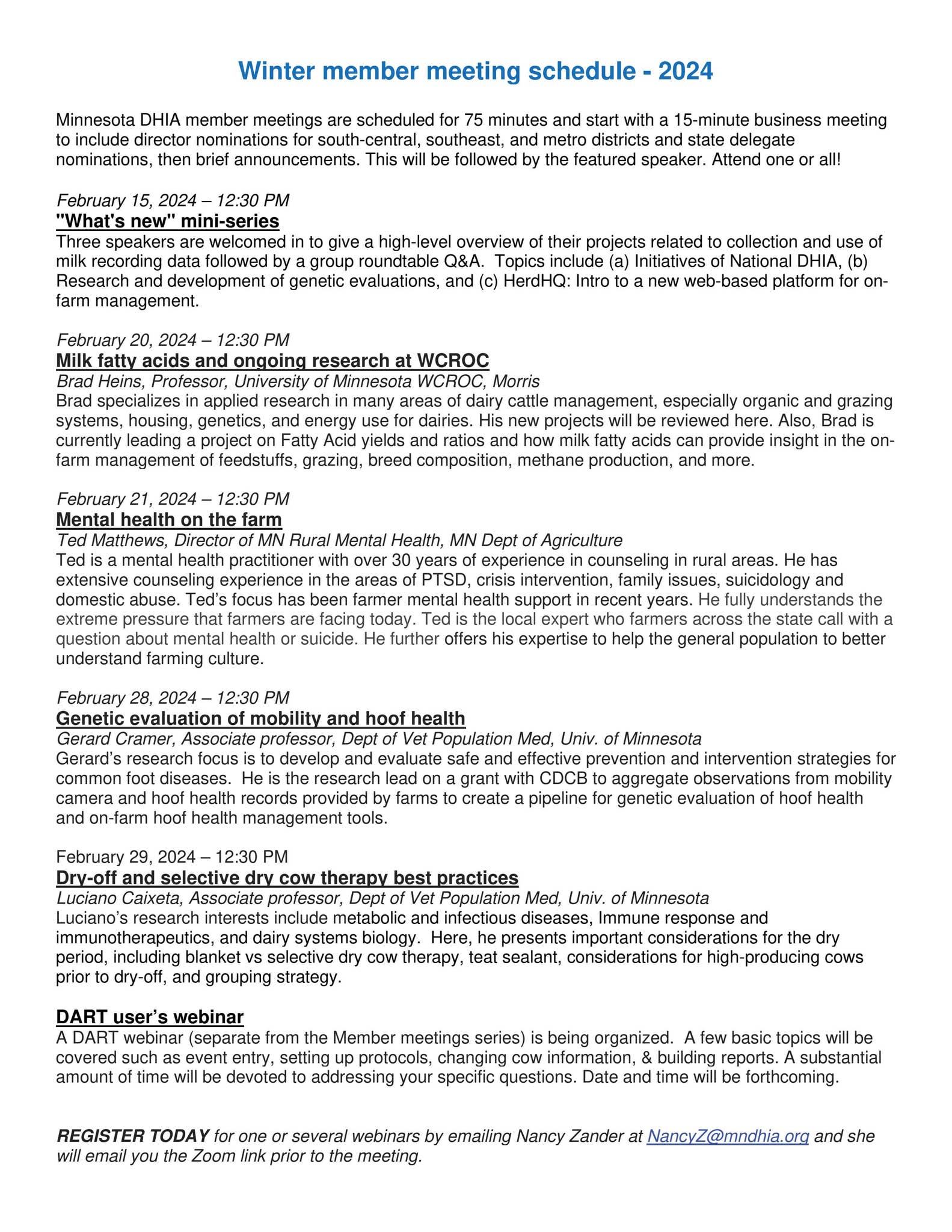 2024 Member Meetings by Minnesota DHIA - Issuu