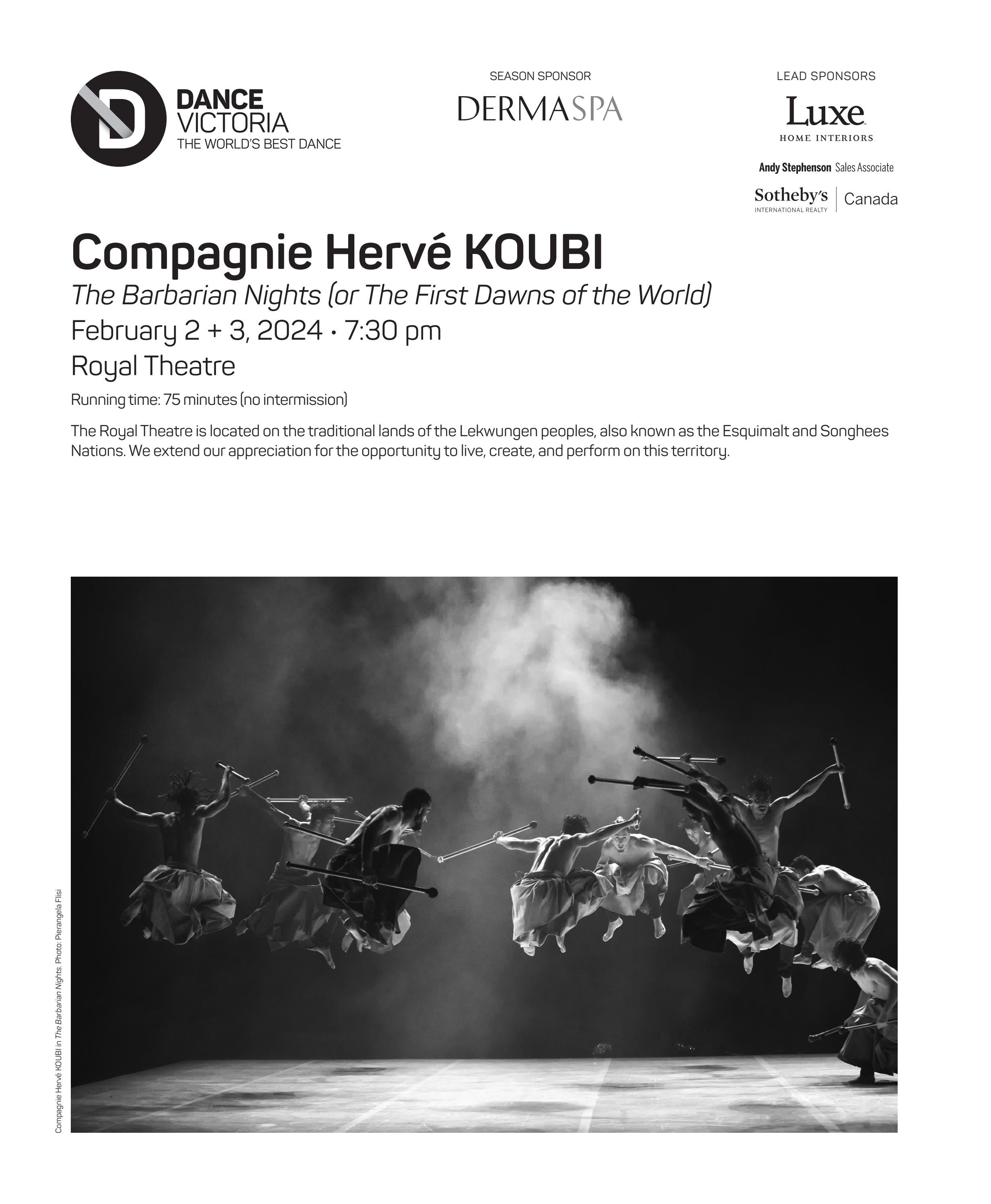 Dance Victoria 2023-2024 Season - Compagnie Hervé KOUBI program insert ...