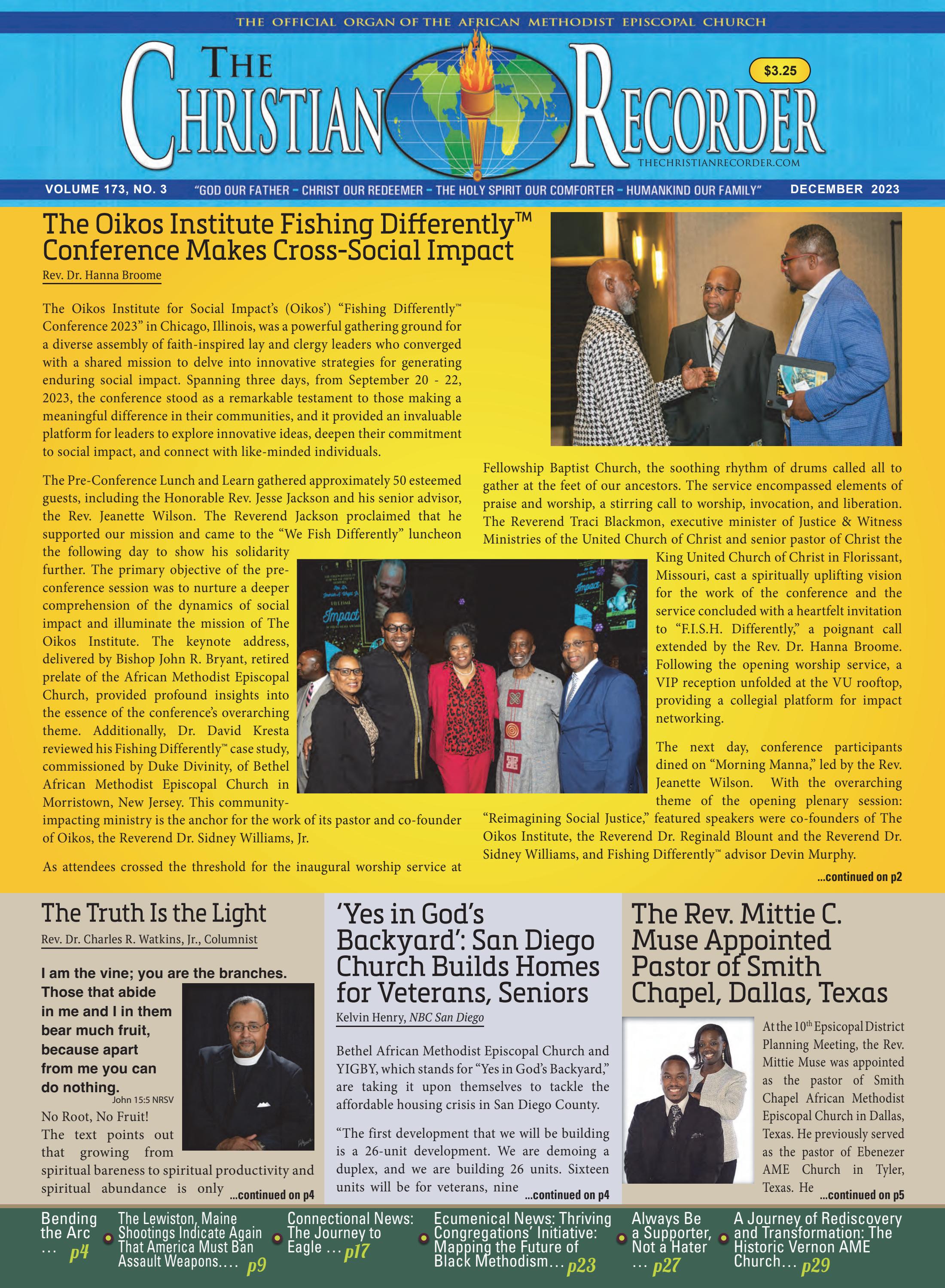 December 2023 Edition of The Christian Recorder by John Thomas III - Issuu