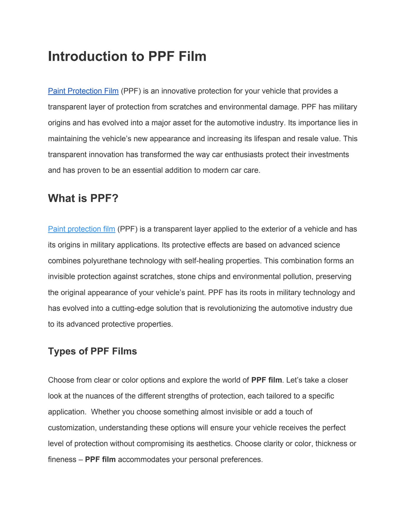 PPF Film - Types & Benefits - Active Detailing by Active Detailing - Issuu