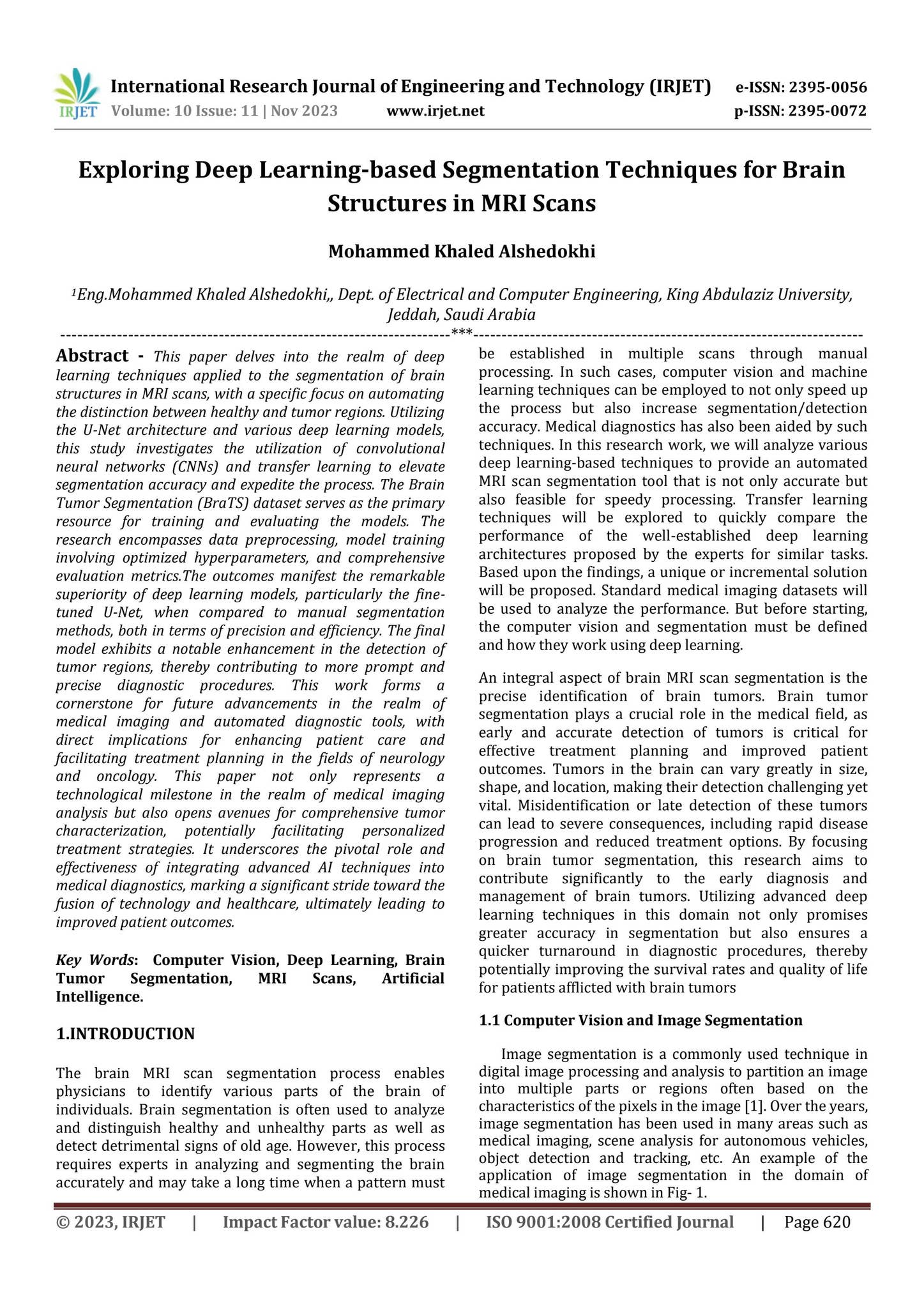 Exploring Deep Learning-based Segmentation Techniques for Brain ...