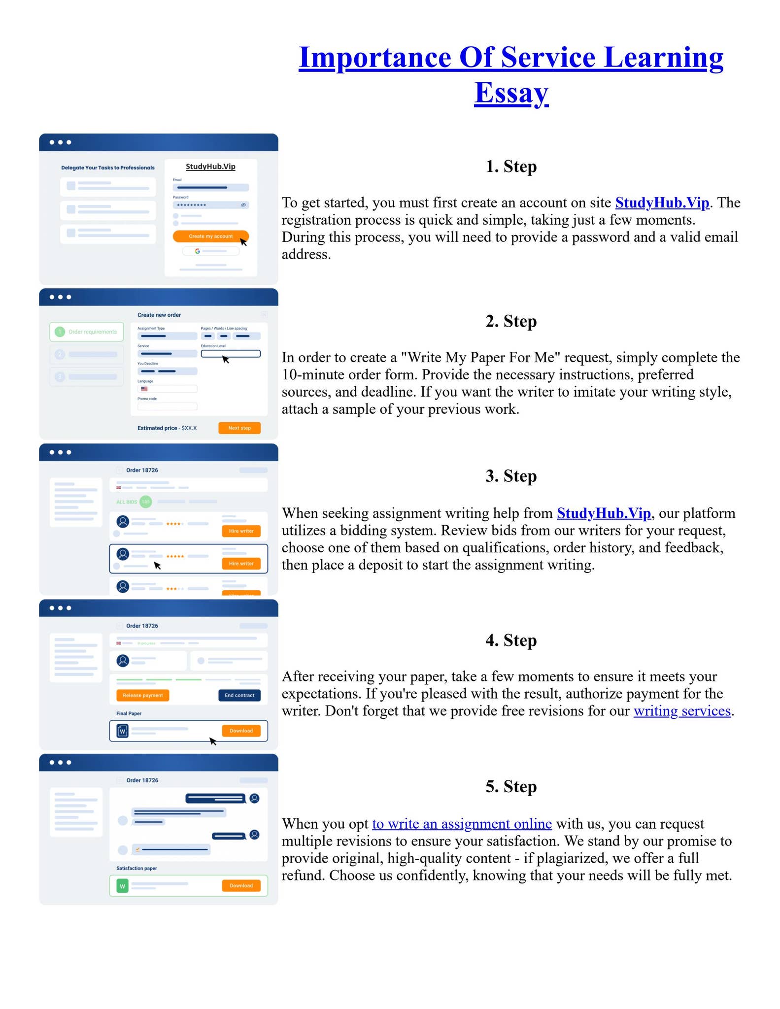 Importance Of Service Learning Essay by Paper With Writing - Issuu