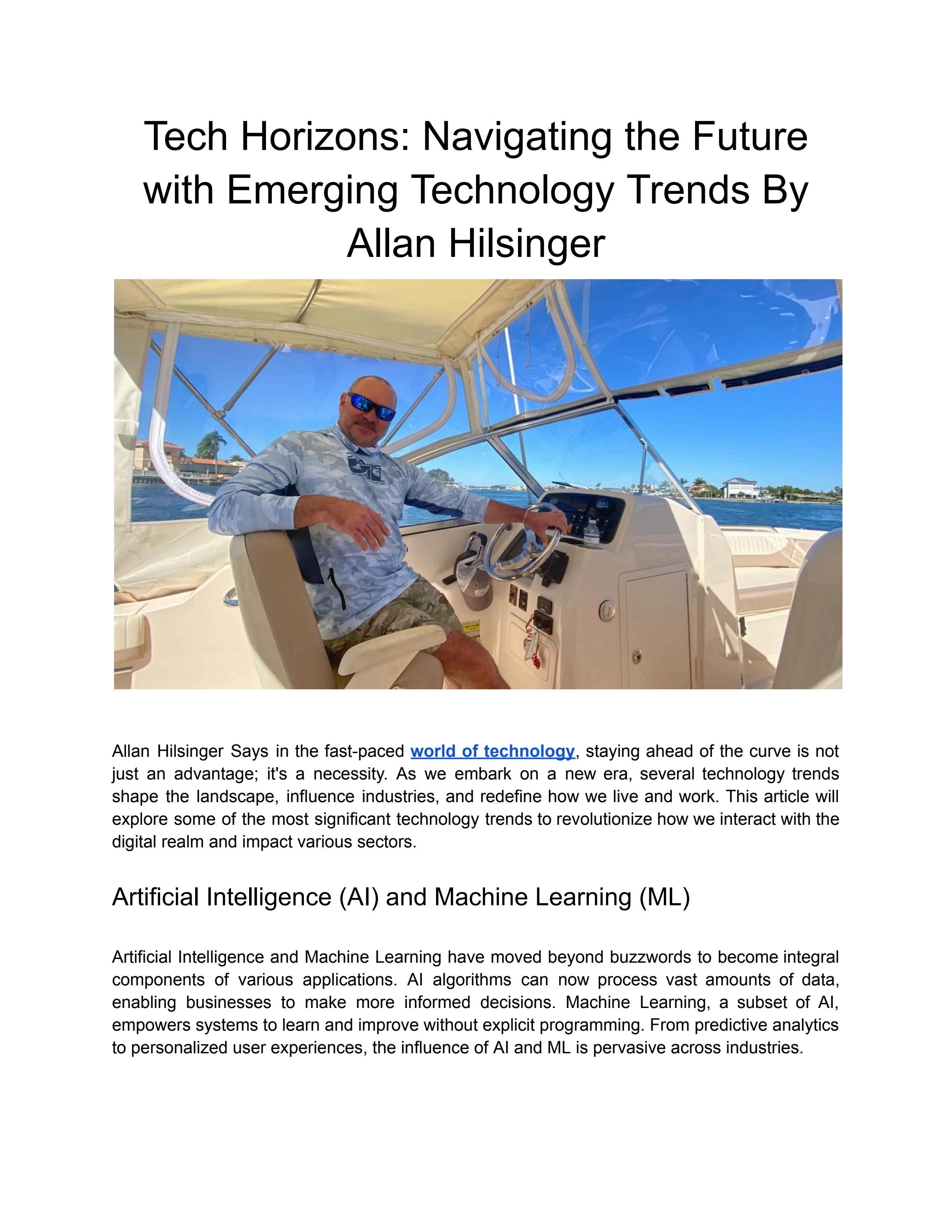 Tech Horizons: Navigating the Future with Emerging Technology Trends By ...