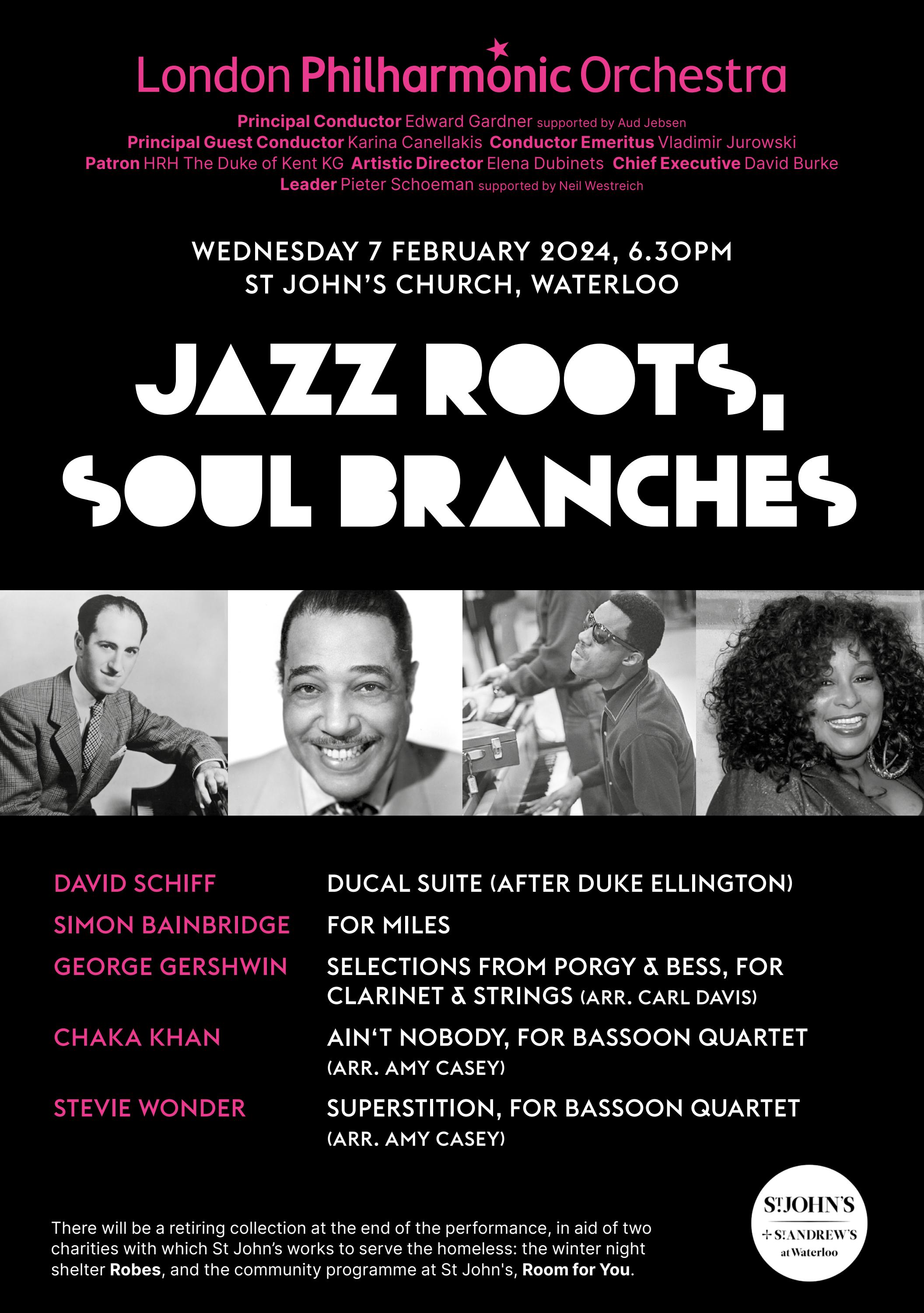 LPO programme sheet - Jazz Roots, Soul Branches - 7 February 2024, St ...