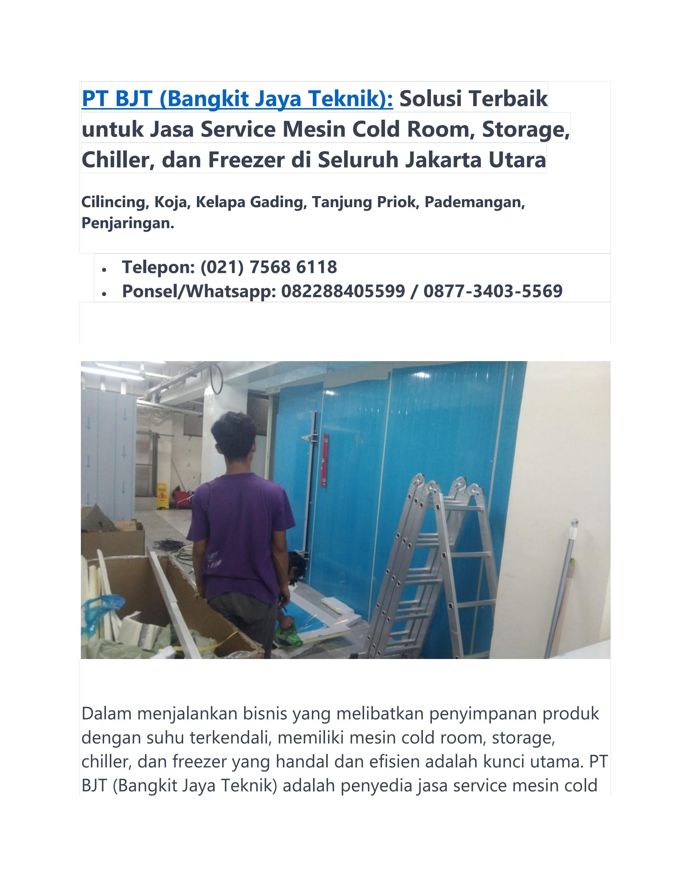 JASA SERVICE MESIN COLD ROOM, COLD STORAGE, CHILLER, FREEZER DI JAKARTA ...