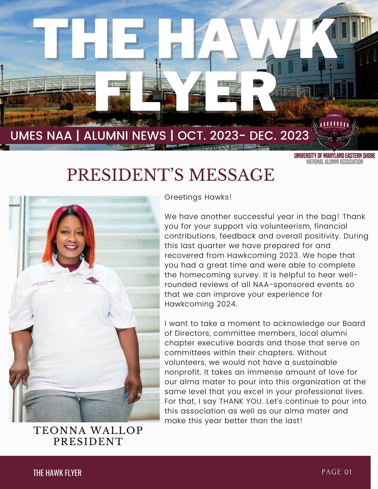 The Hawk Flyer Oct-Dec 2023 UMES NAA by University of Maryland Eastern ...