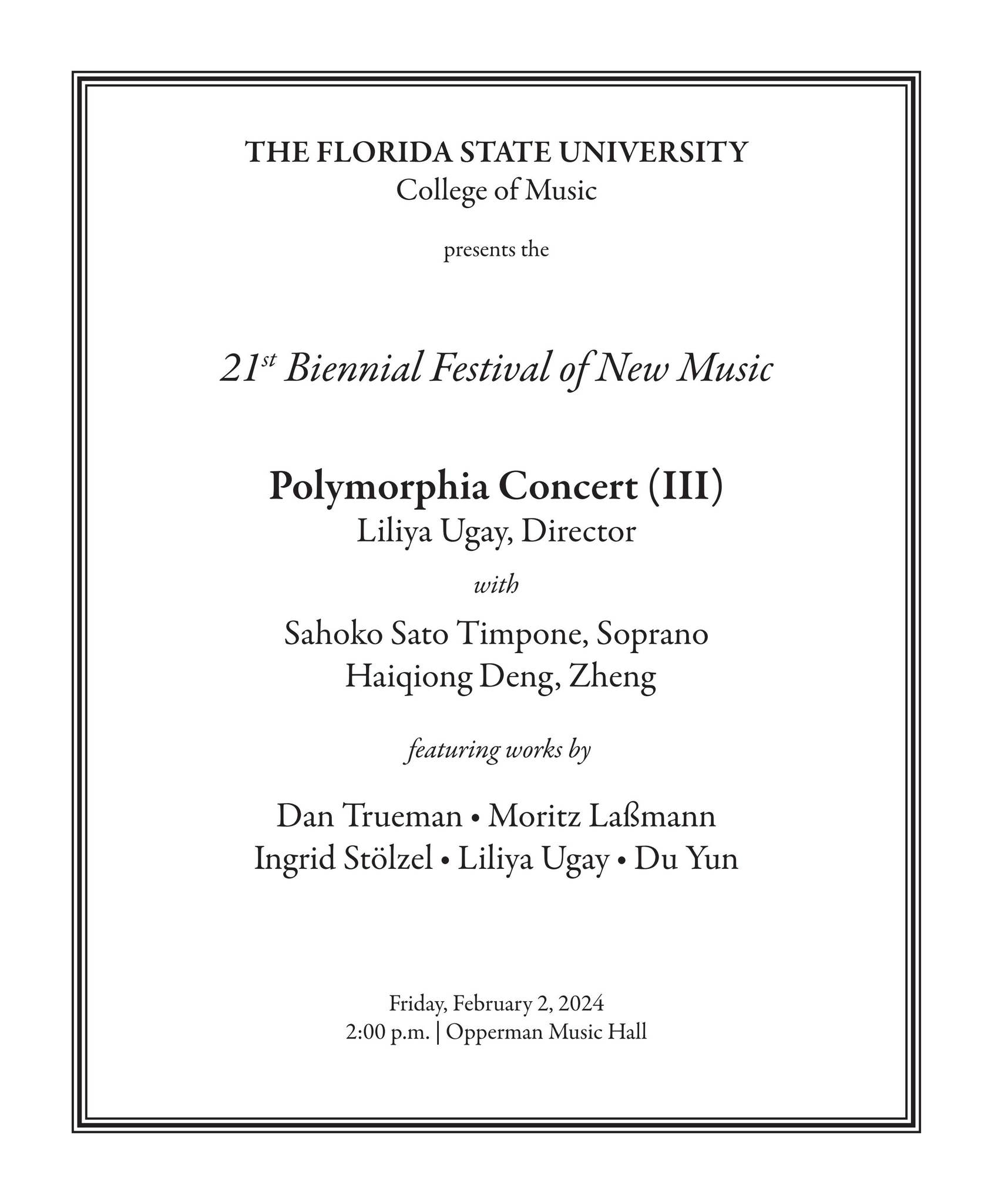 20240202_FNM Polymorphia Concert by Florida State University College of ...