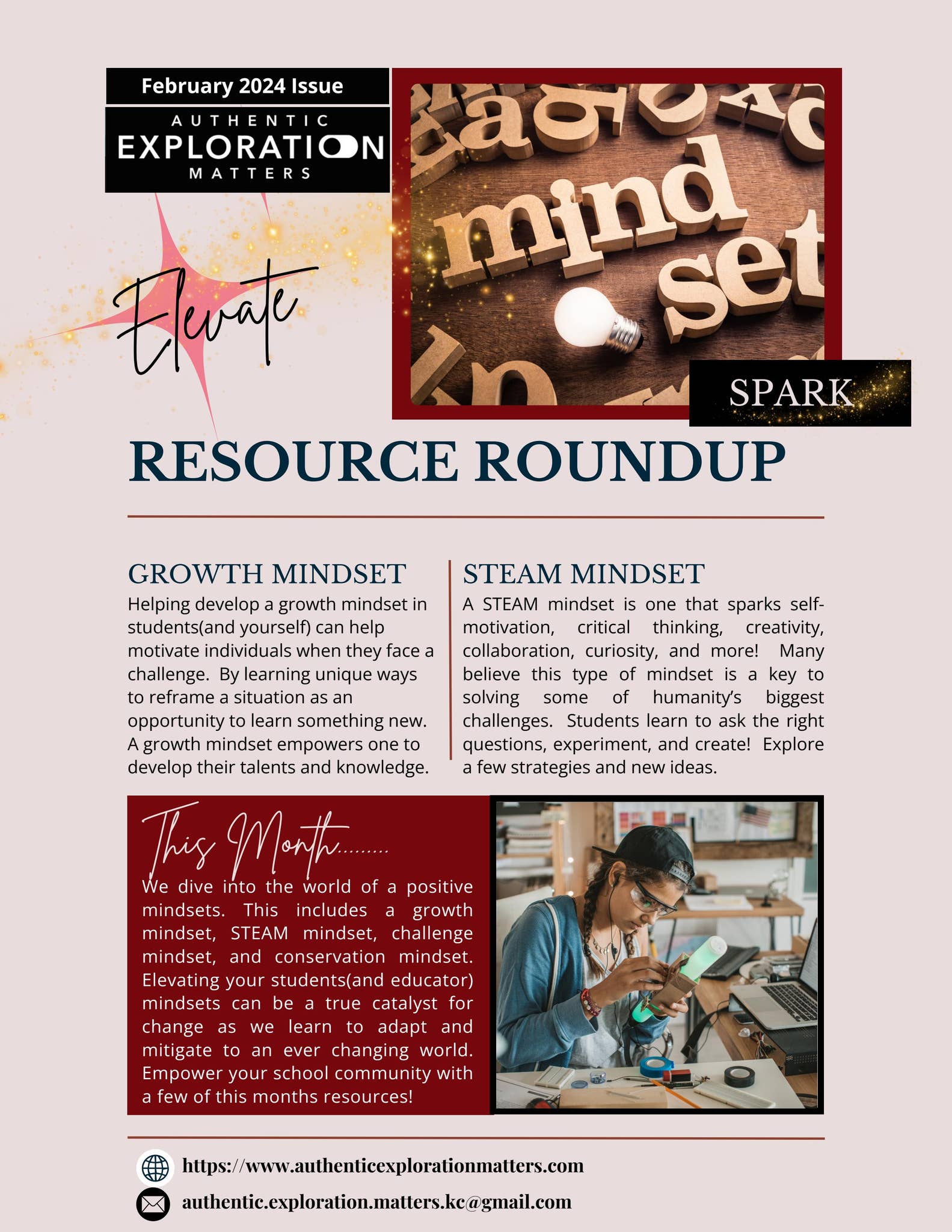 AEM Resource Round-up Feb '24 "Mindset" by authenticexplorationmatters - Issuu