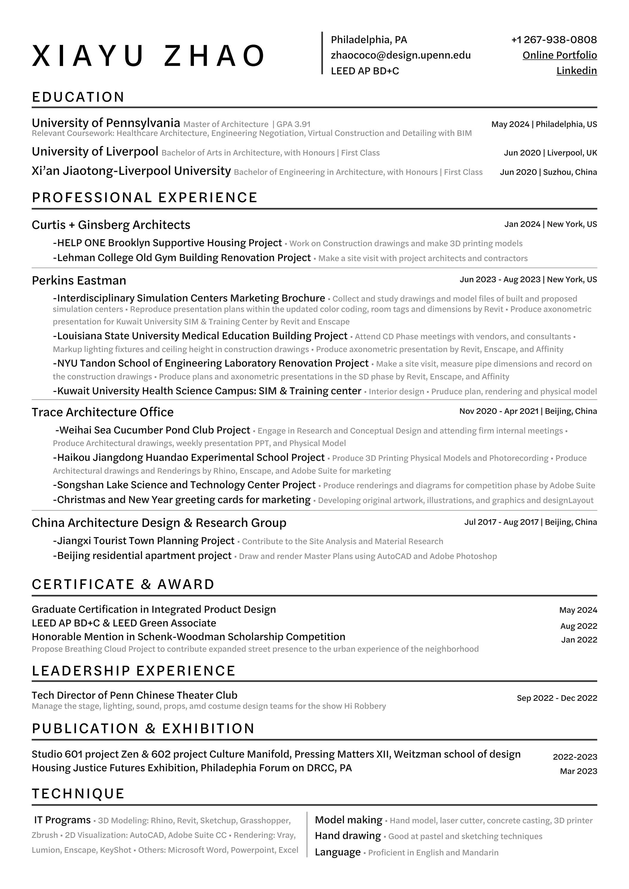 Resume of Xiayu Zhao by Coco Zhao - Issuu