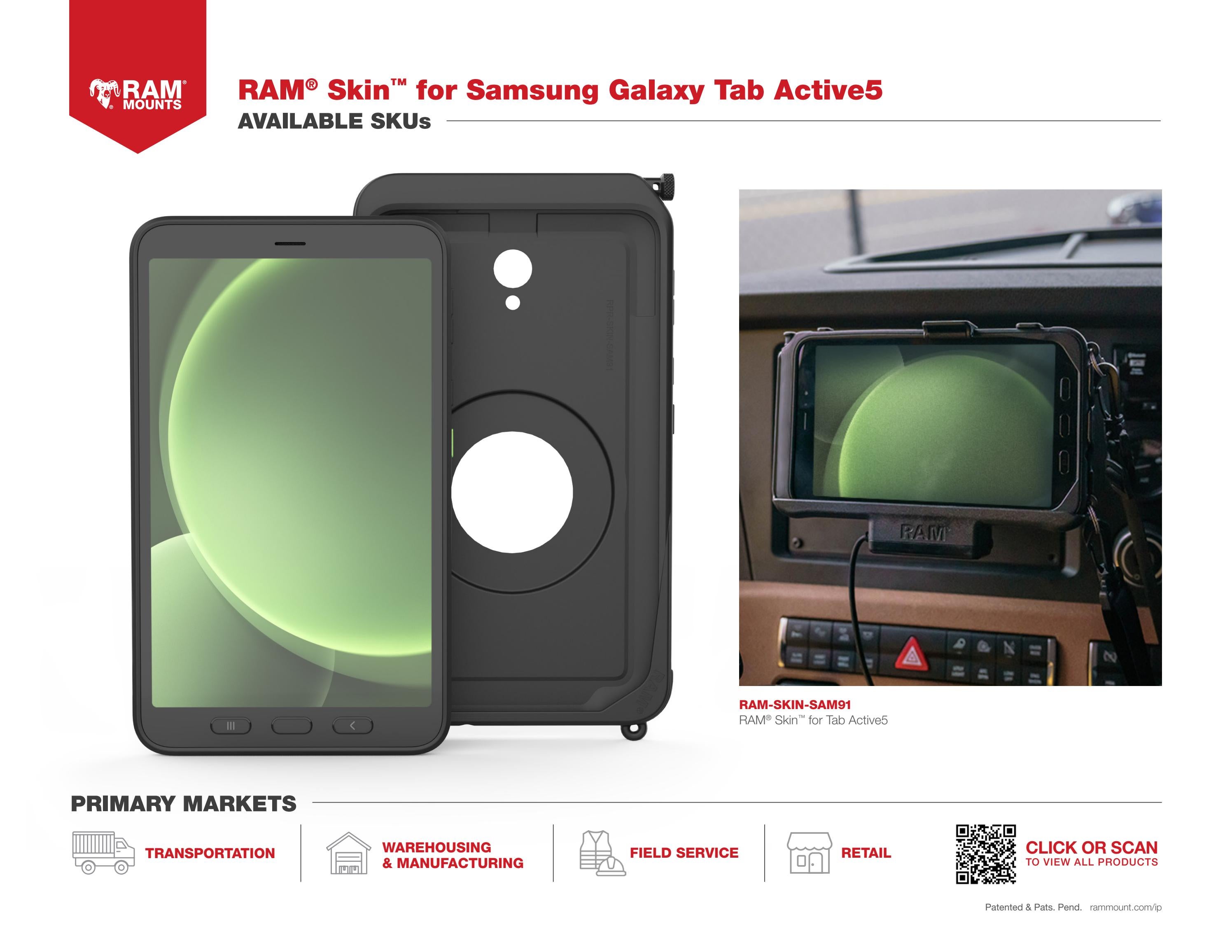 Buyers Guide: RAM® Skin™ for Samsung Tab Active5 by RAM Mounts - Issuu