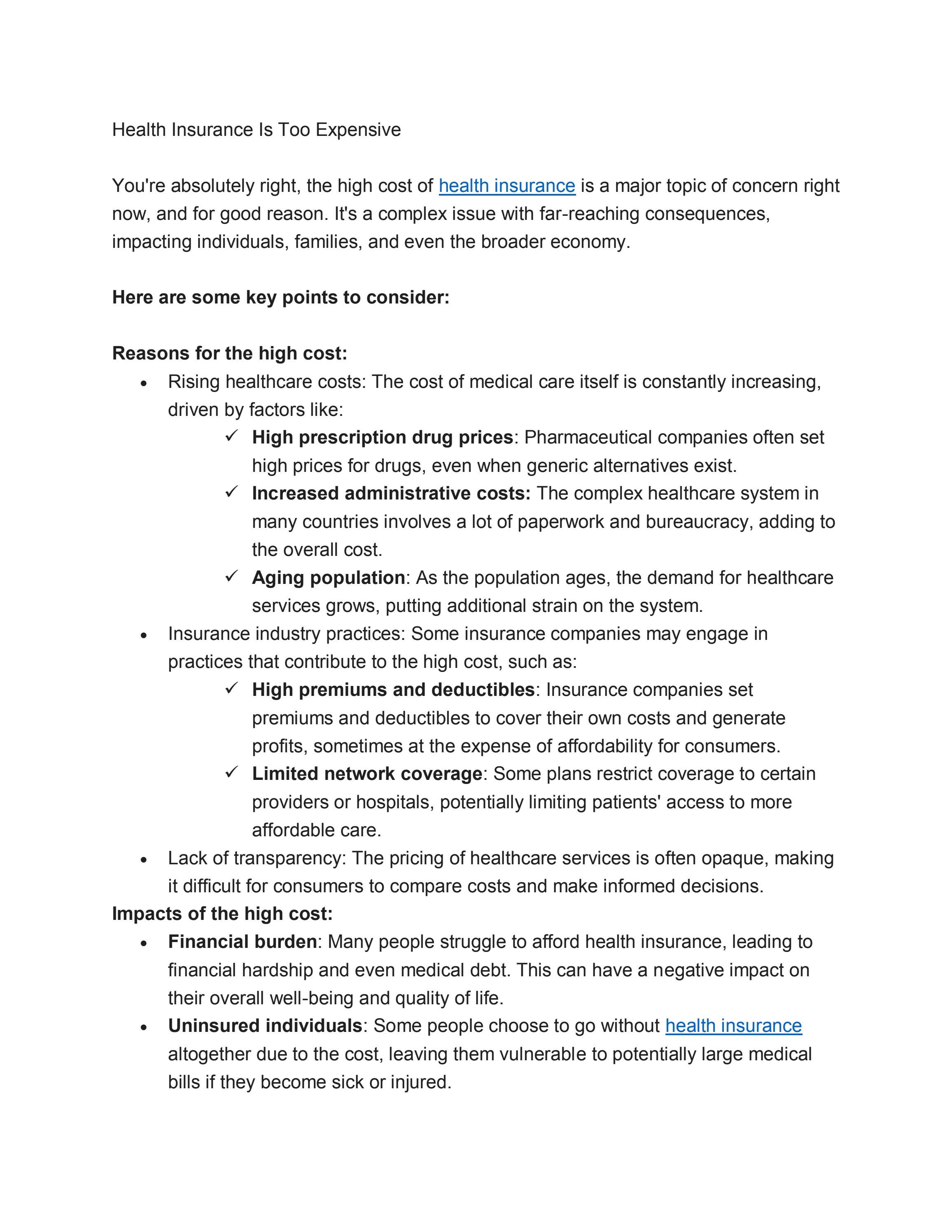 Health Insurance Is Too Expensive by Isabella doll - Issuu