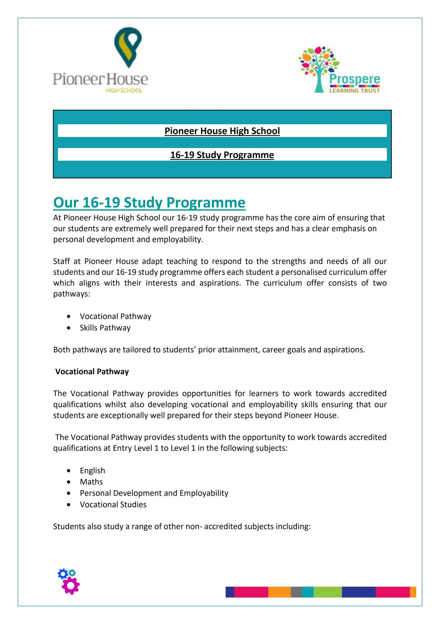 16 - 19 Study Programme by Schudio - Issuu