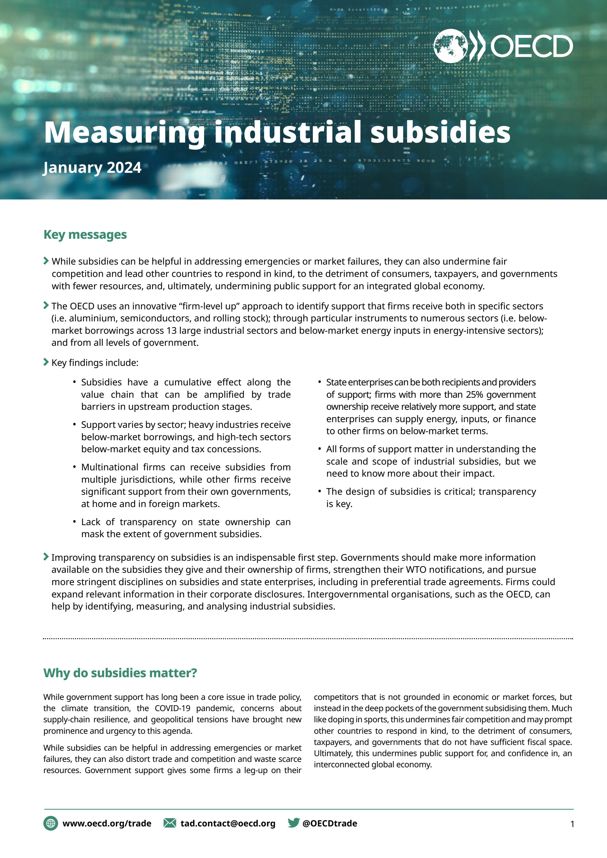 Measuring Industrial Subsidies by OECD - Issuu