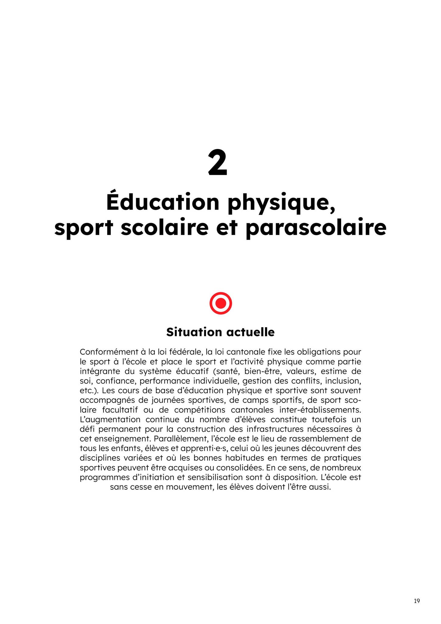 Axe 2 Education physique, sport scolaire et parascolaire by Etat de ...