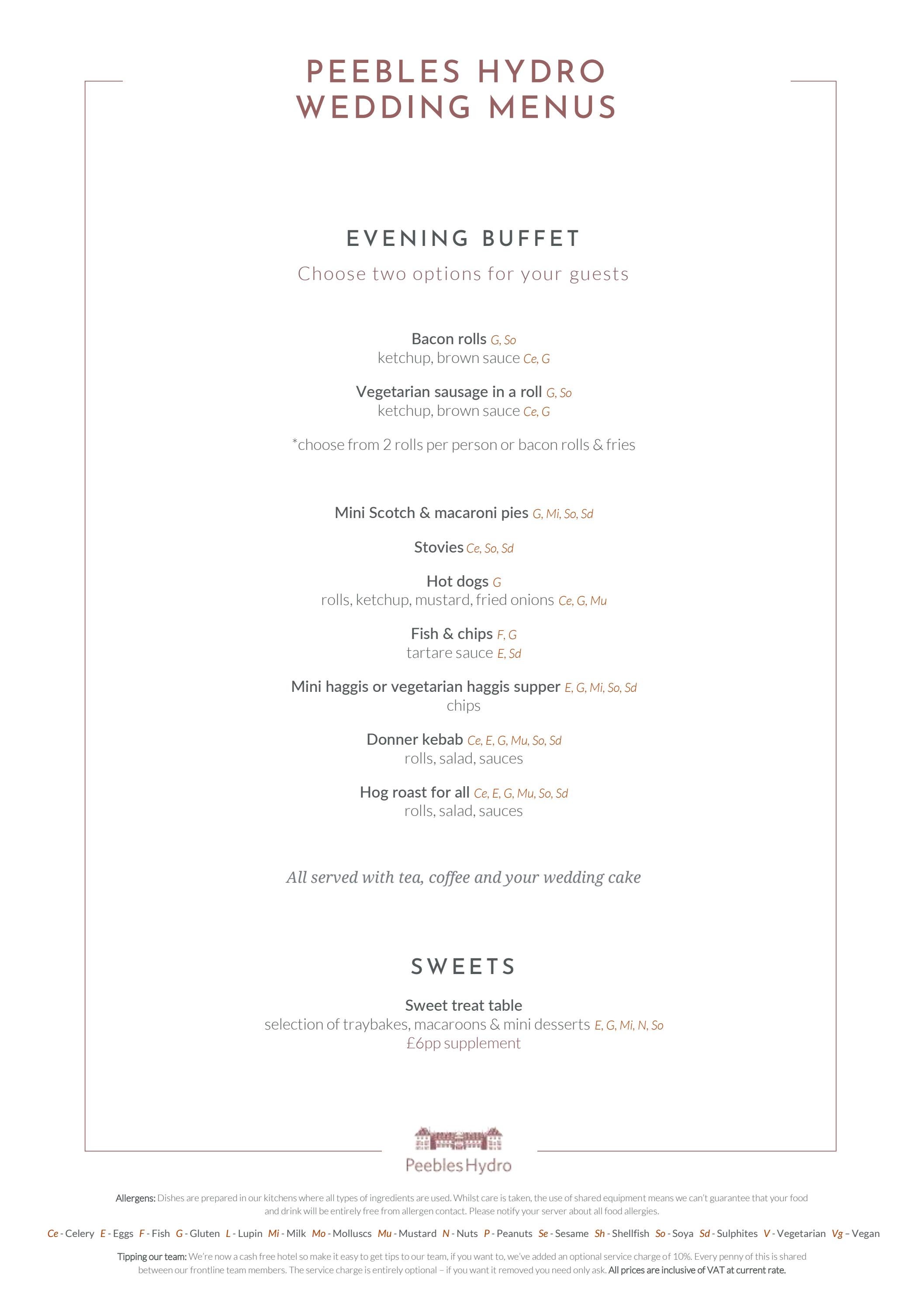 Wedding Evening Menu 2024 by Peebles Hydro - Issuu