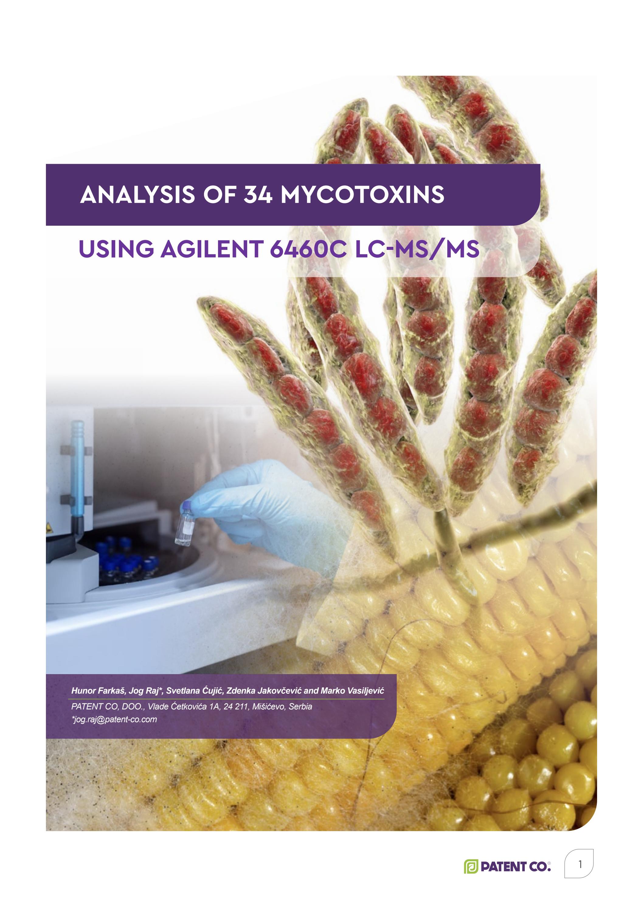 Analysis of 34 mycotoxins using Agilent 6460C LC-MS/MS by agriNews - Issuu
