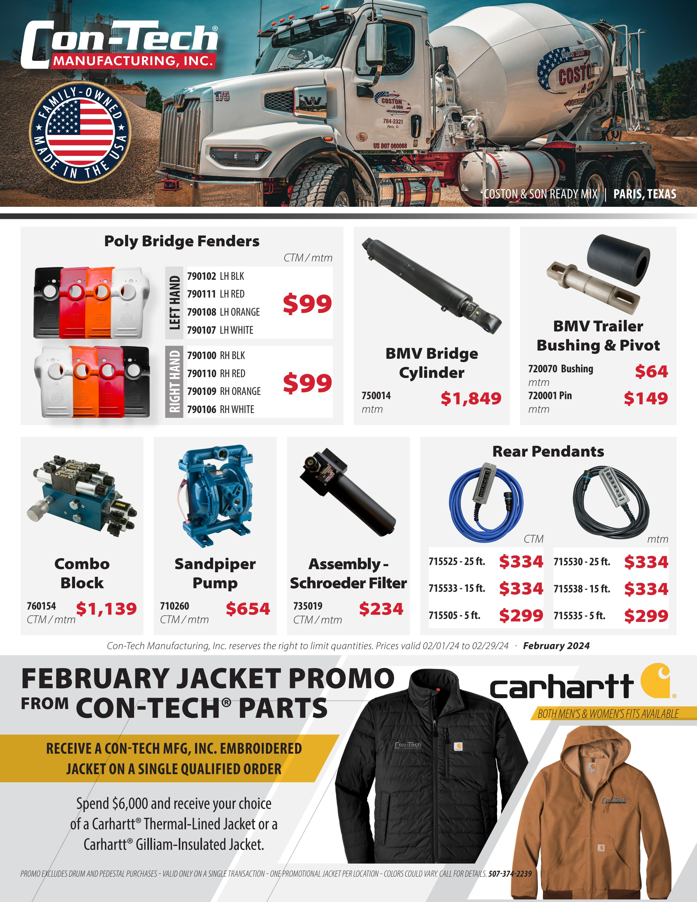 FEB. 2024 | Con-Tech Parts Flyer by ctmmixers - Issuu