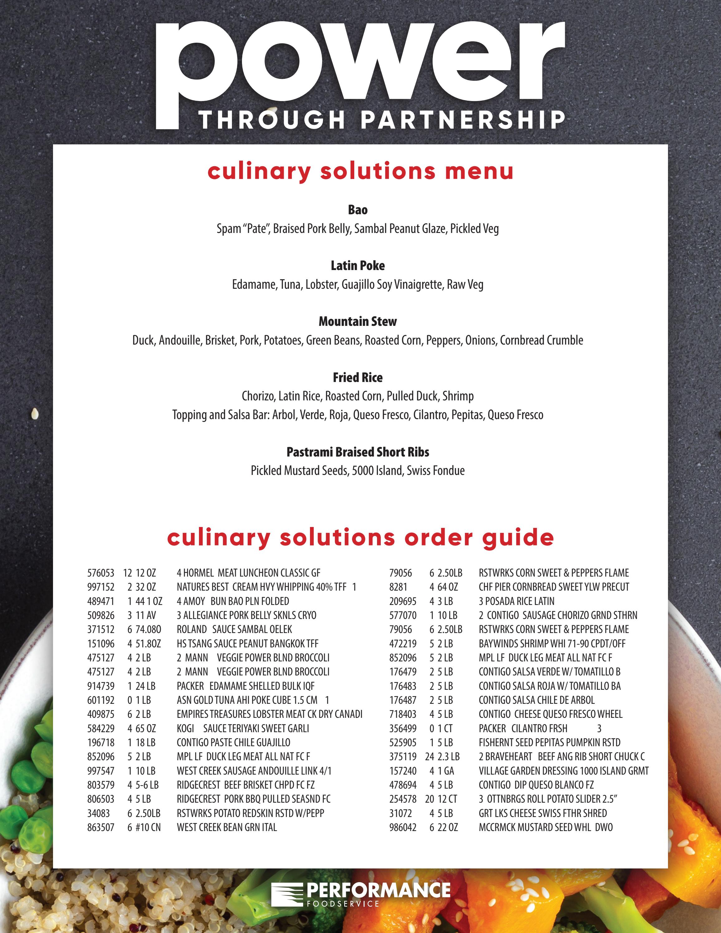 2024 Culinary Trade Show - Menu and Order Guide by Performance ...