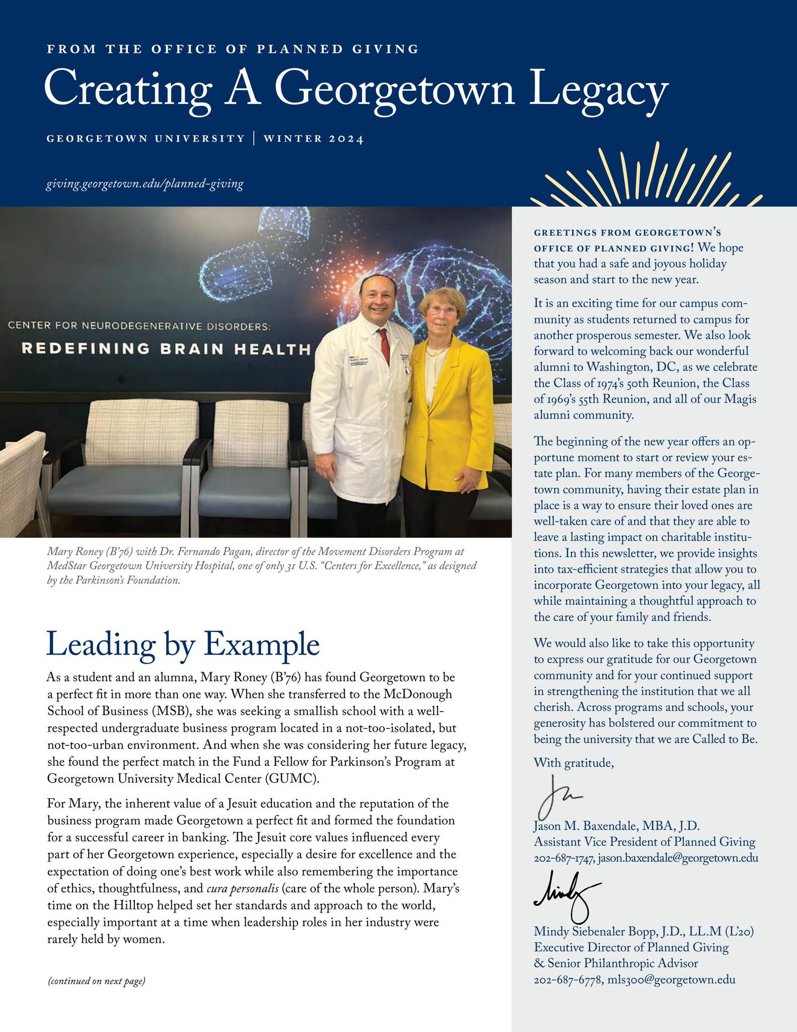 Creating a Georgetown Legacy Winter 2024 Issue by Georgetown University ...