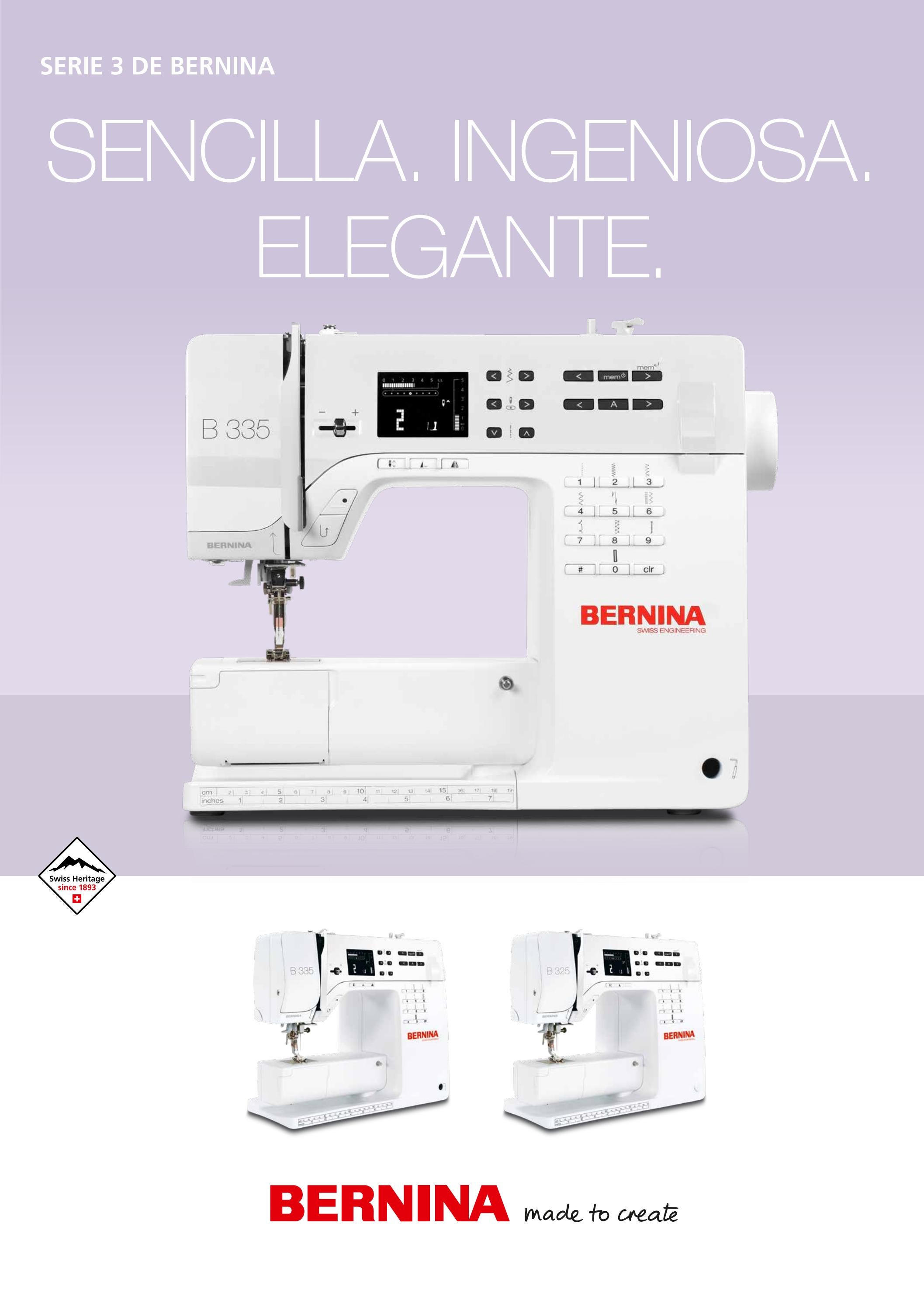 BERNINA 335 & 325 brochure Spanish by Bernina International AG - Issuu