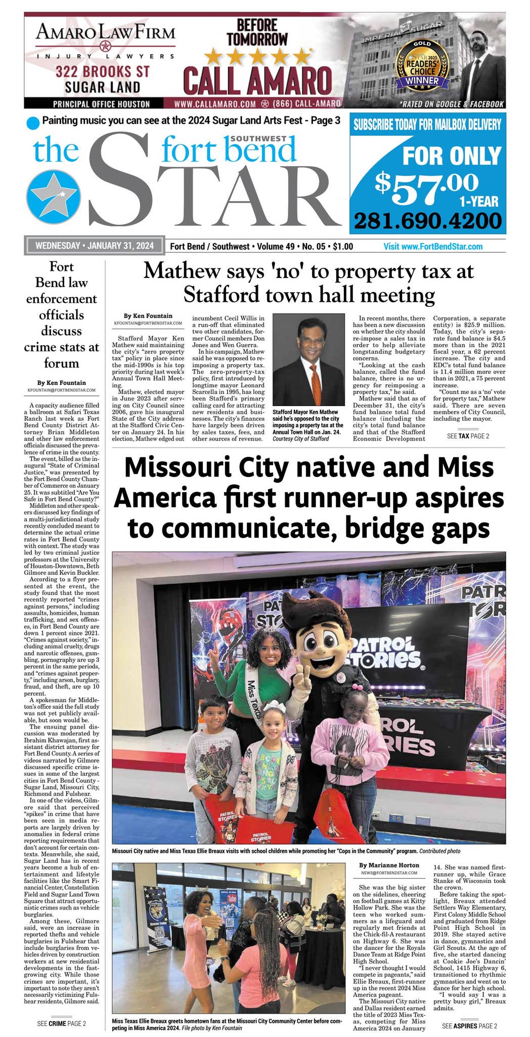 The 01-31-24 Edition of The Fort Bend Star by Street Media - Issuu