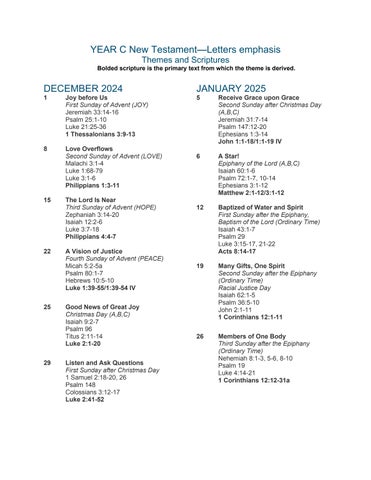 Year C 2024-2025 Themes and Scriptures by CofChrist - Issuu