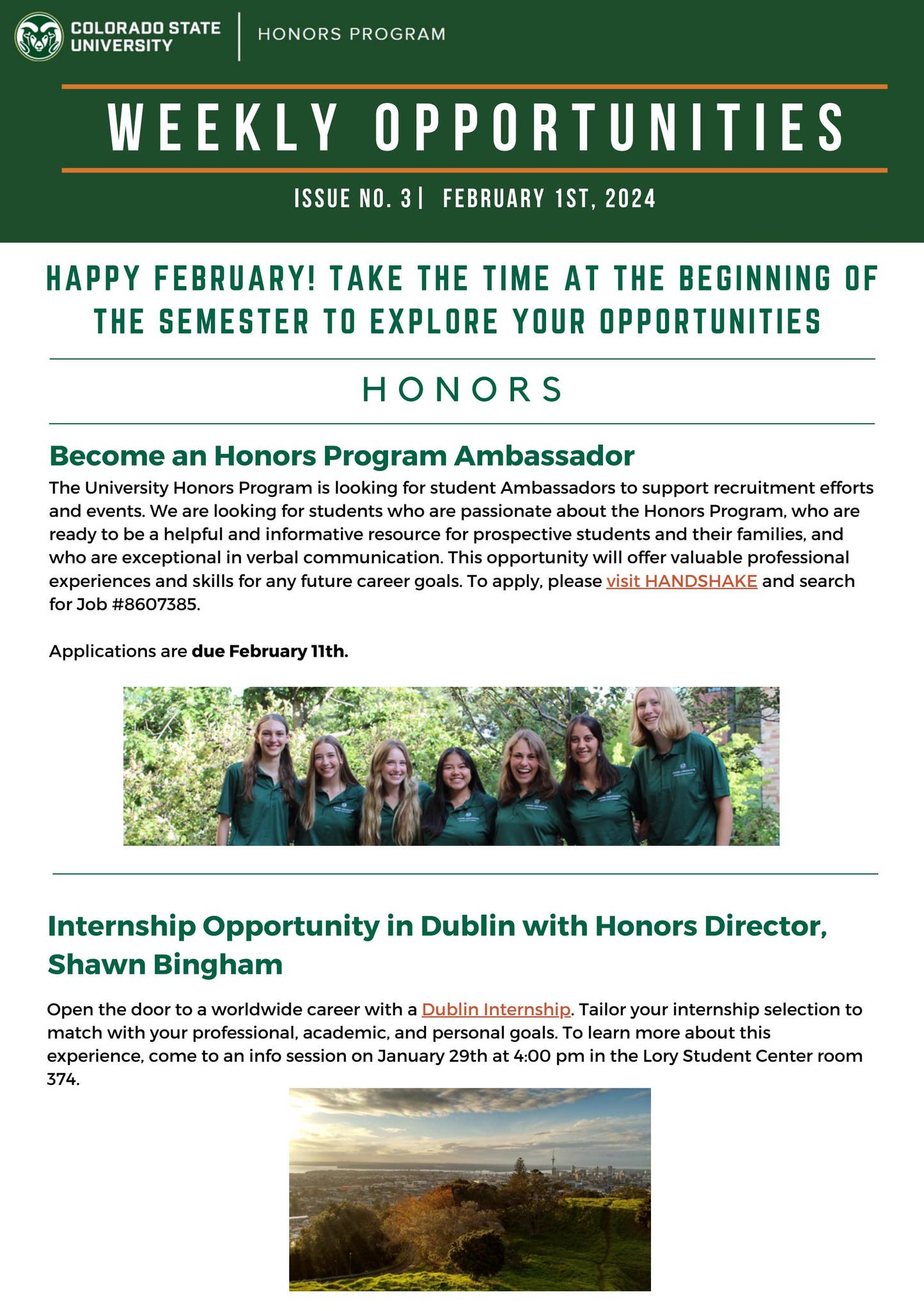 Spring 2024 Newsletter, Issue 3 by honorsCSU - Issuu