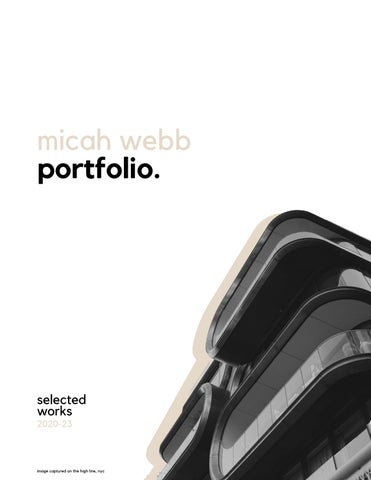 2024 Architecture Portfolio | Micah Webb by Micah Webb - Issuu