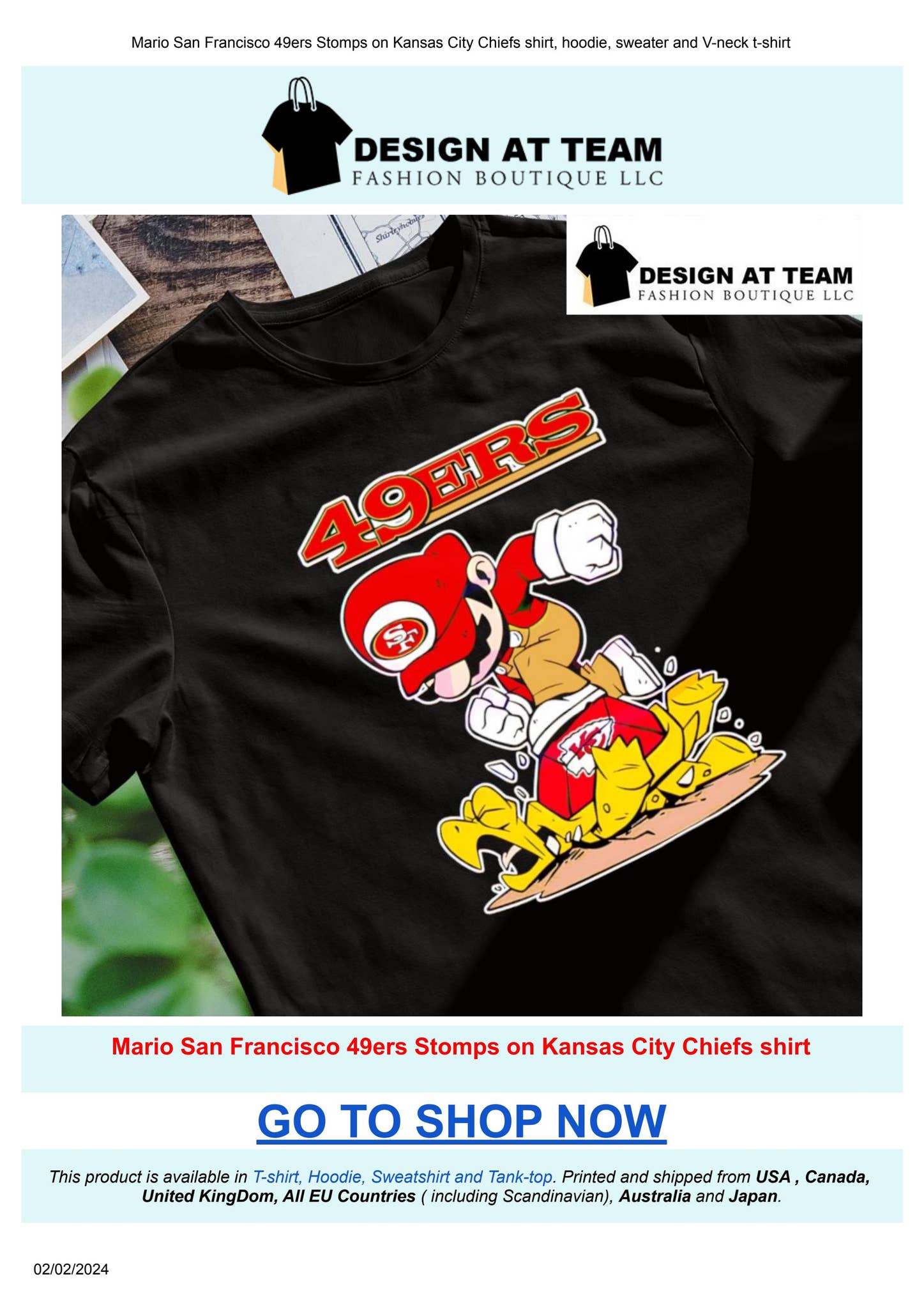 Mario San Francisco 49ers Stomps on Kansas City Chiefs shirt by Design ...