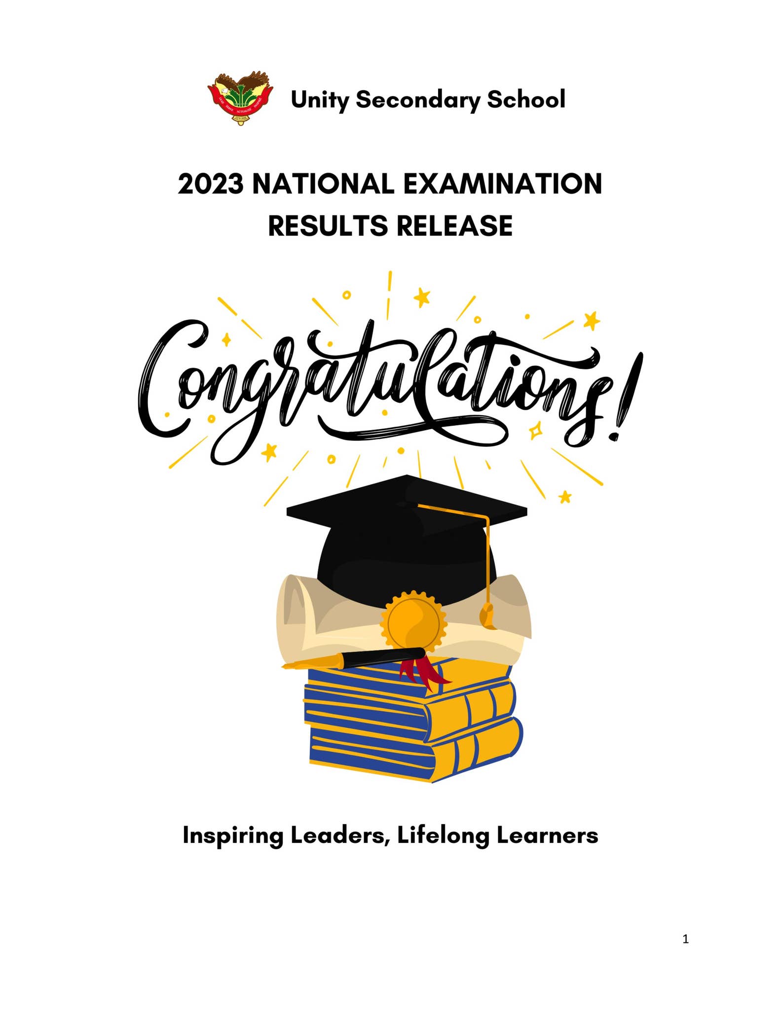 UNITY SEC 2023 NATIONAL EXAM ACHIEVEMENTS by unitysec - Issuu
