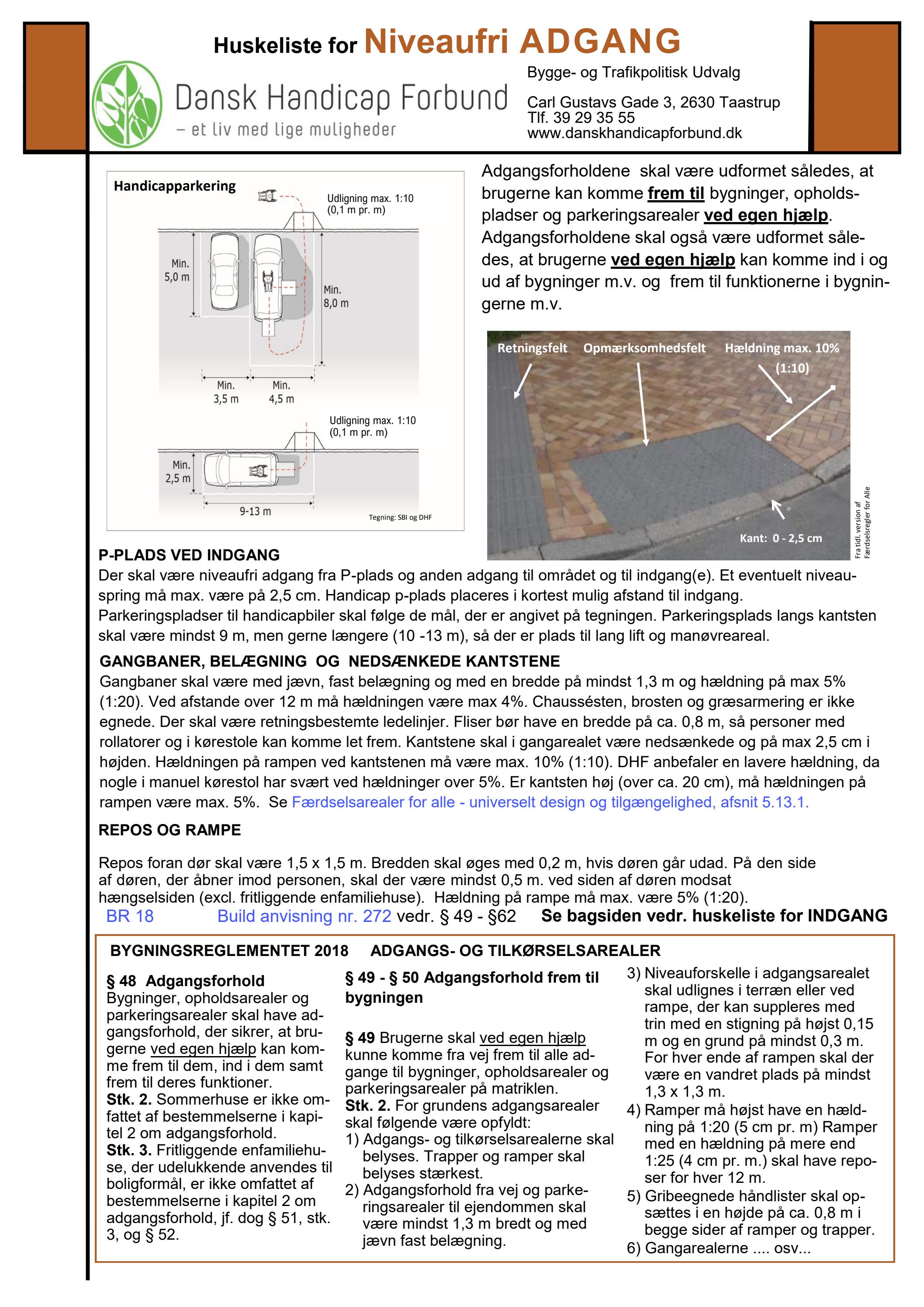 Huskeliste for niveaufri adgang by Dansk Handicap Forbund - Issuu