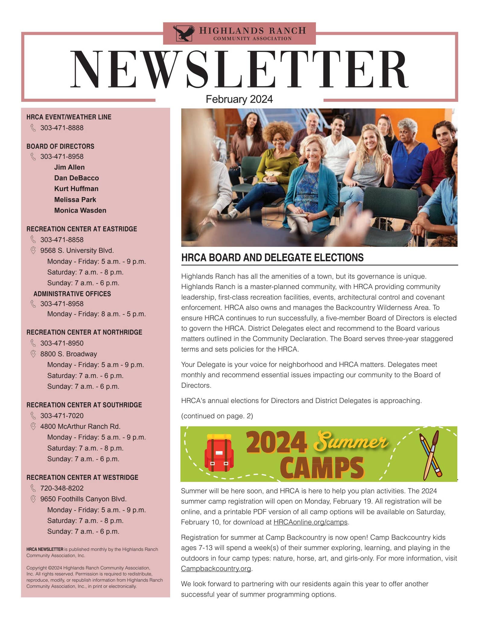 HRCA February 2024 Newsletter by Highlands Ranch Community Association ...
