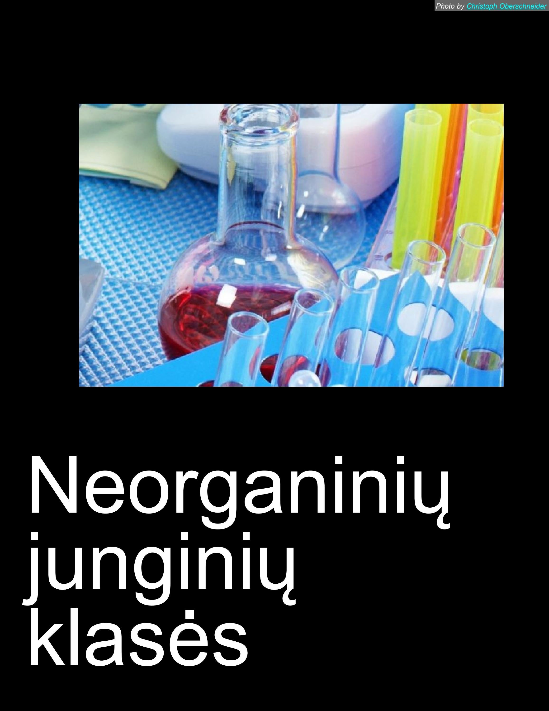 Neorganinių junginių klasės by aushrad - Issuu