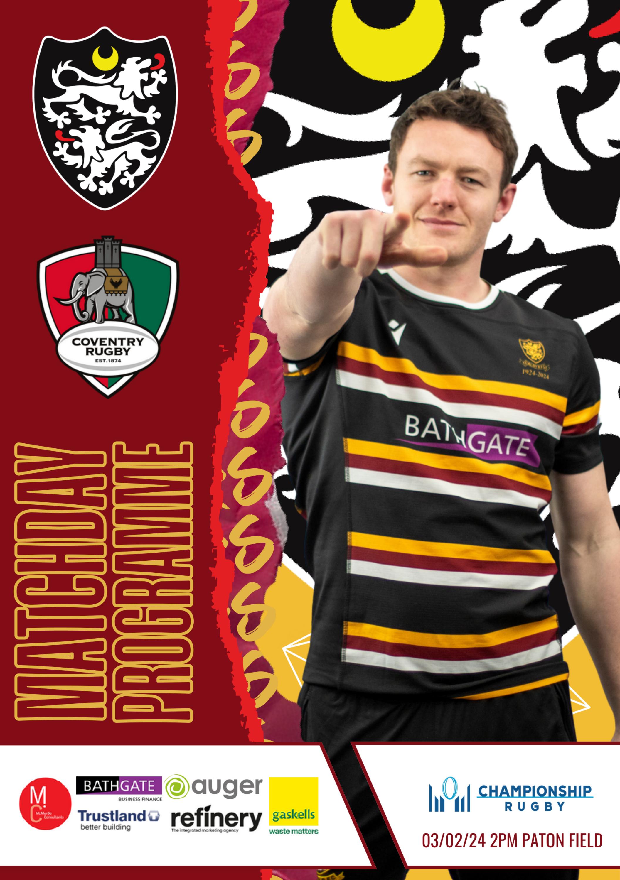 Caldy Vs Coventry - Championship Rugby by Caldy Rugby Club - Issuu