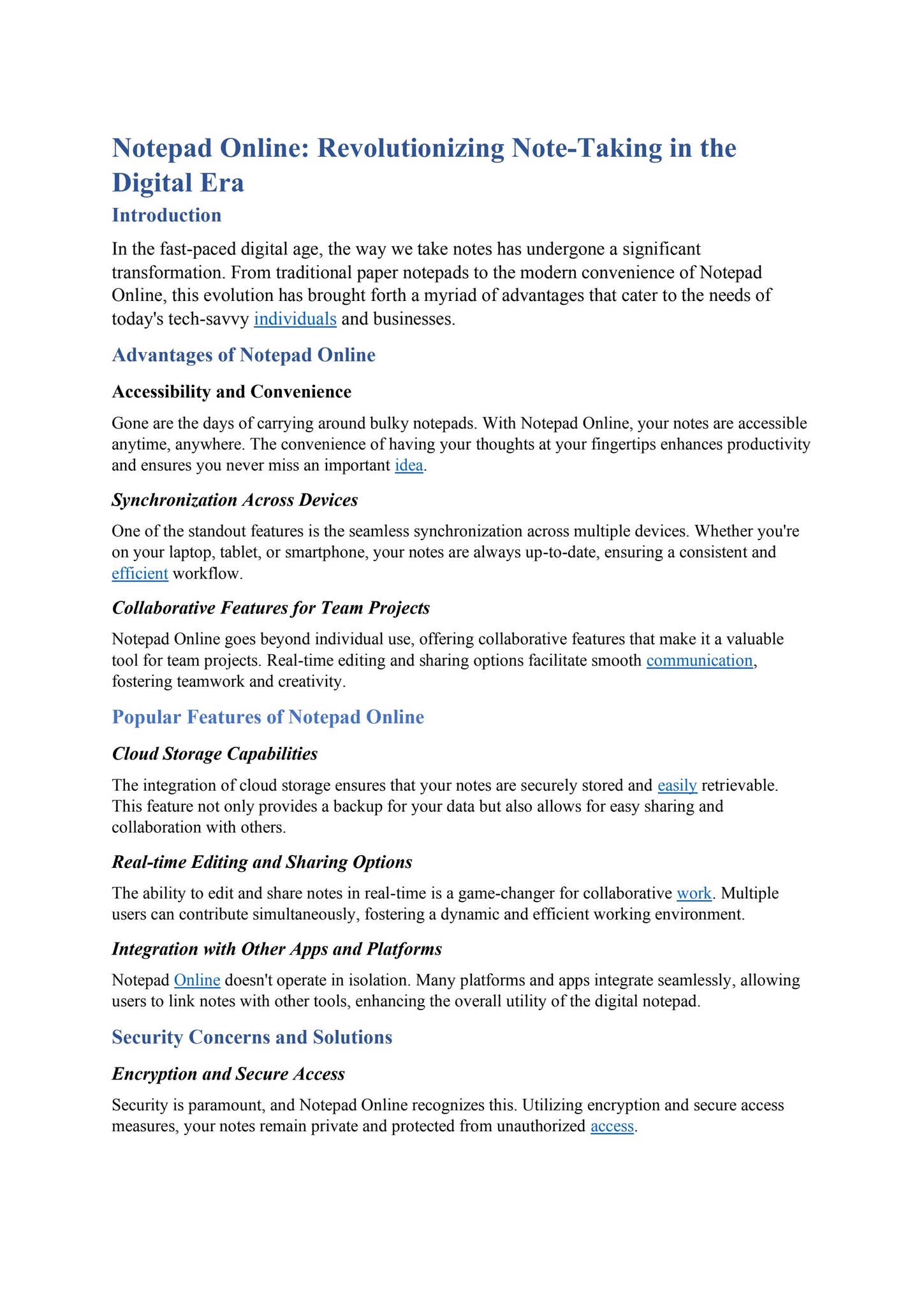 Notepad Online: Revolutionizing Note-Taking in the Digital Era by ...