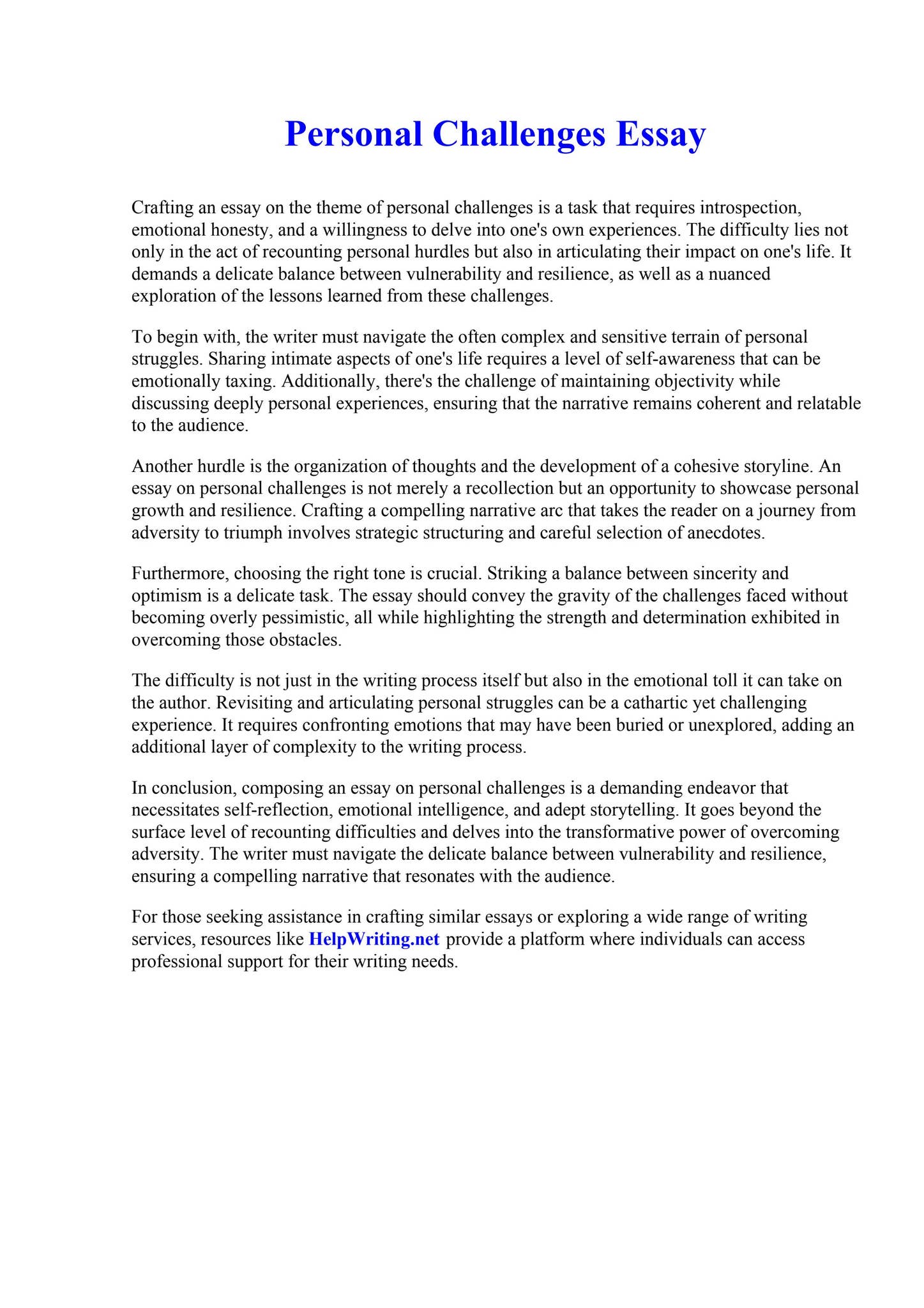 Personal Challenges Essay by How To Write A Good Analysis Paper - Issuu