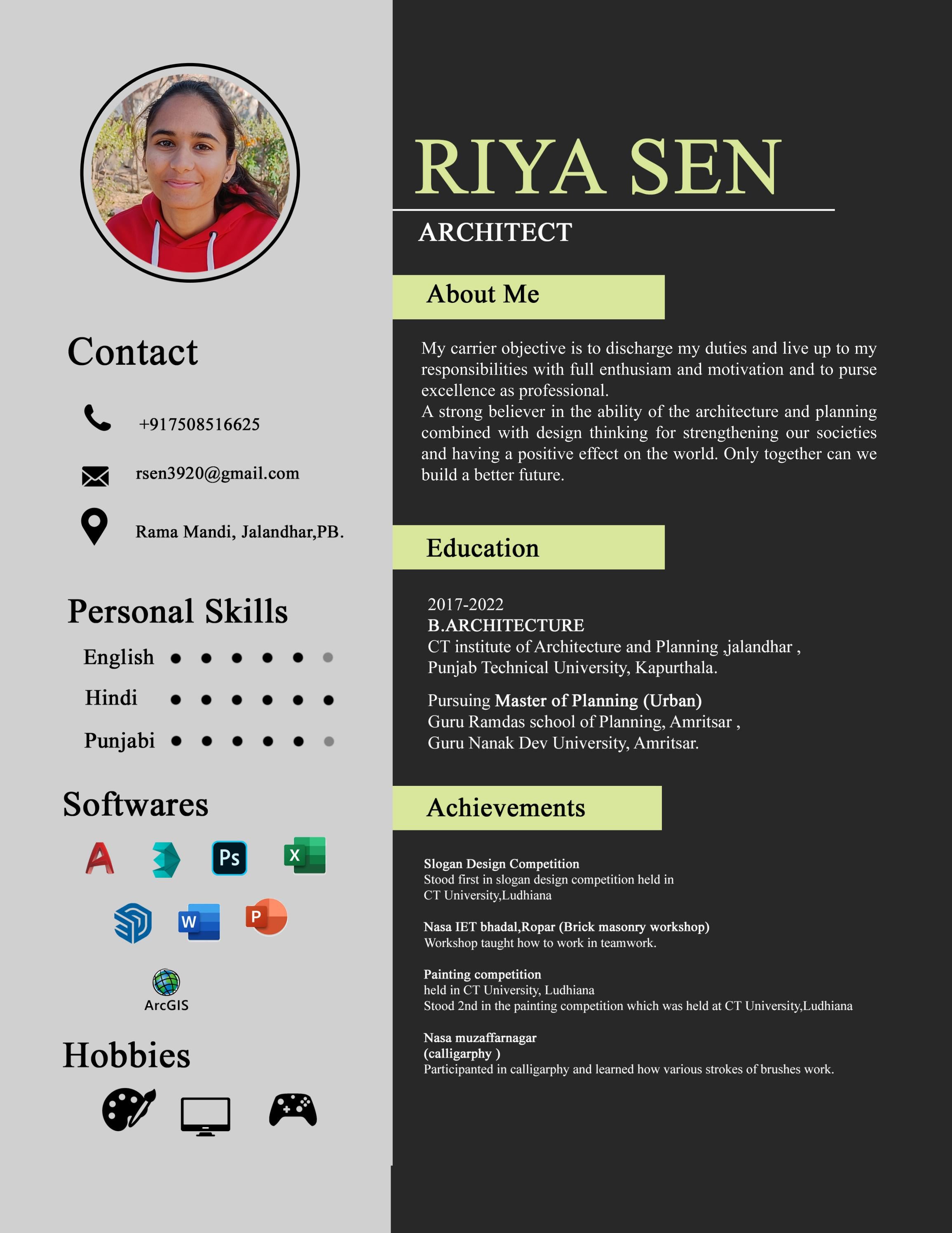 RESUME (RIYA SEN) by riya sen - Issuu