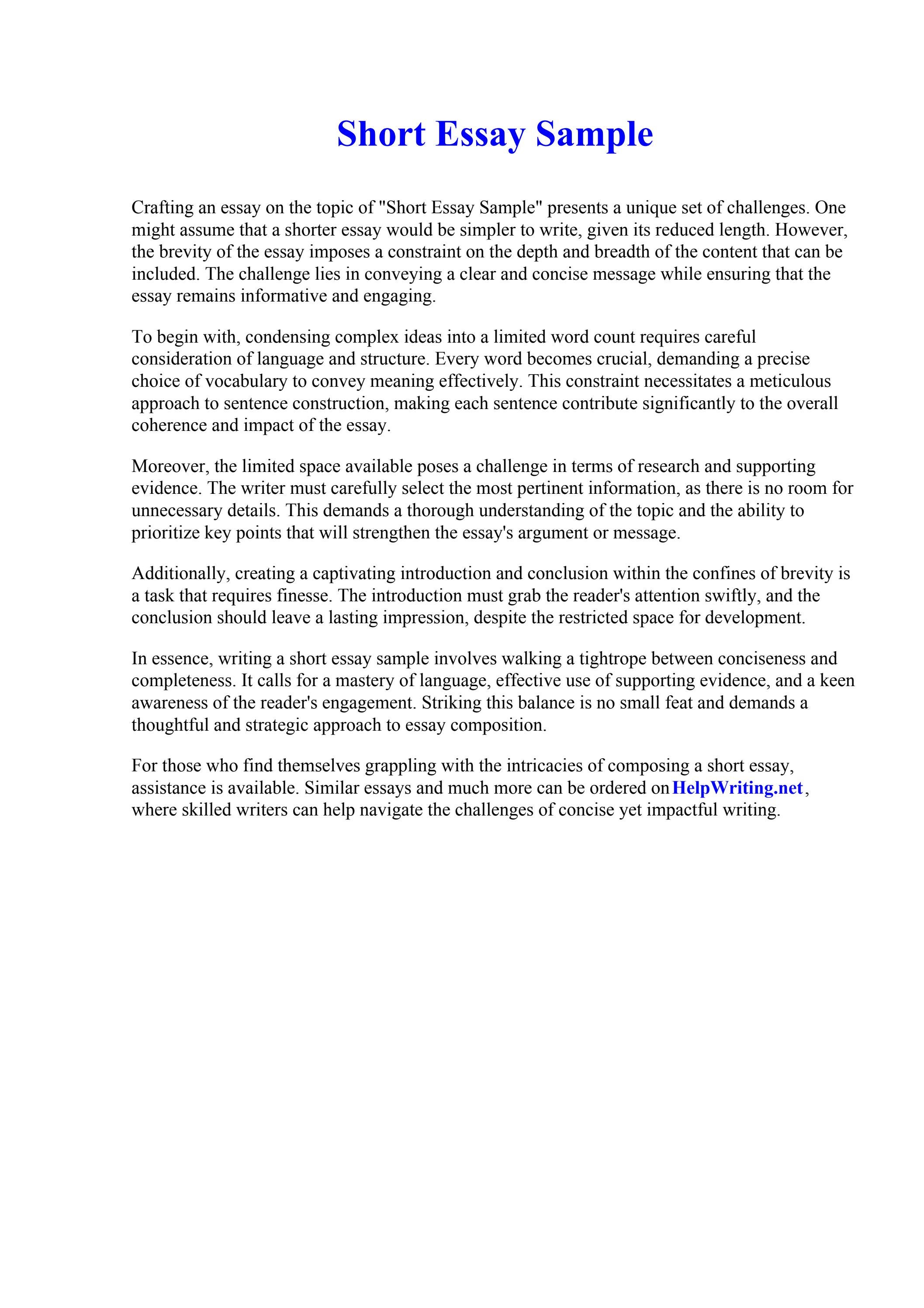 Short Essay Sample by Parchment Writing Paper - Issuu