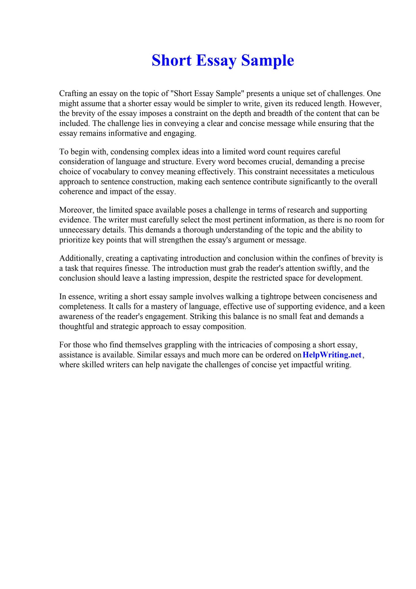 Short Essay Sample by Parchment Writing Paper - Issuu