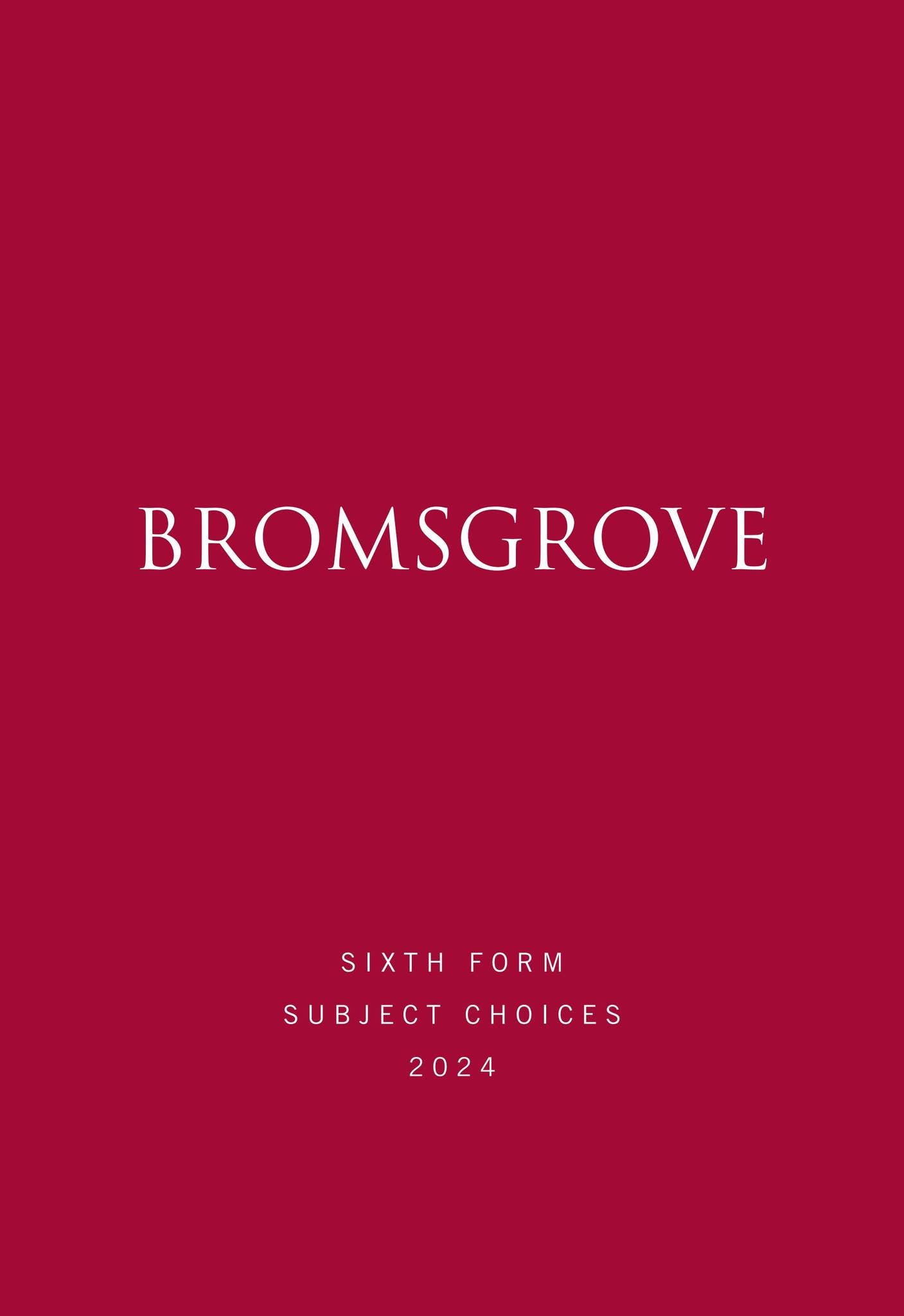 Sixth Form Subject Choices 2024 by Bromsgrove School - Issuu
