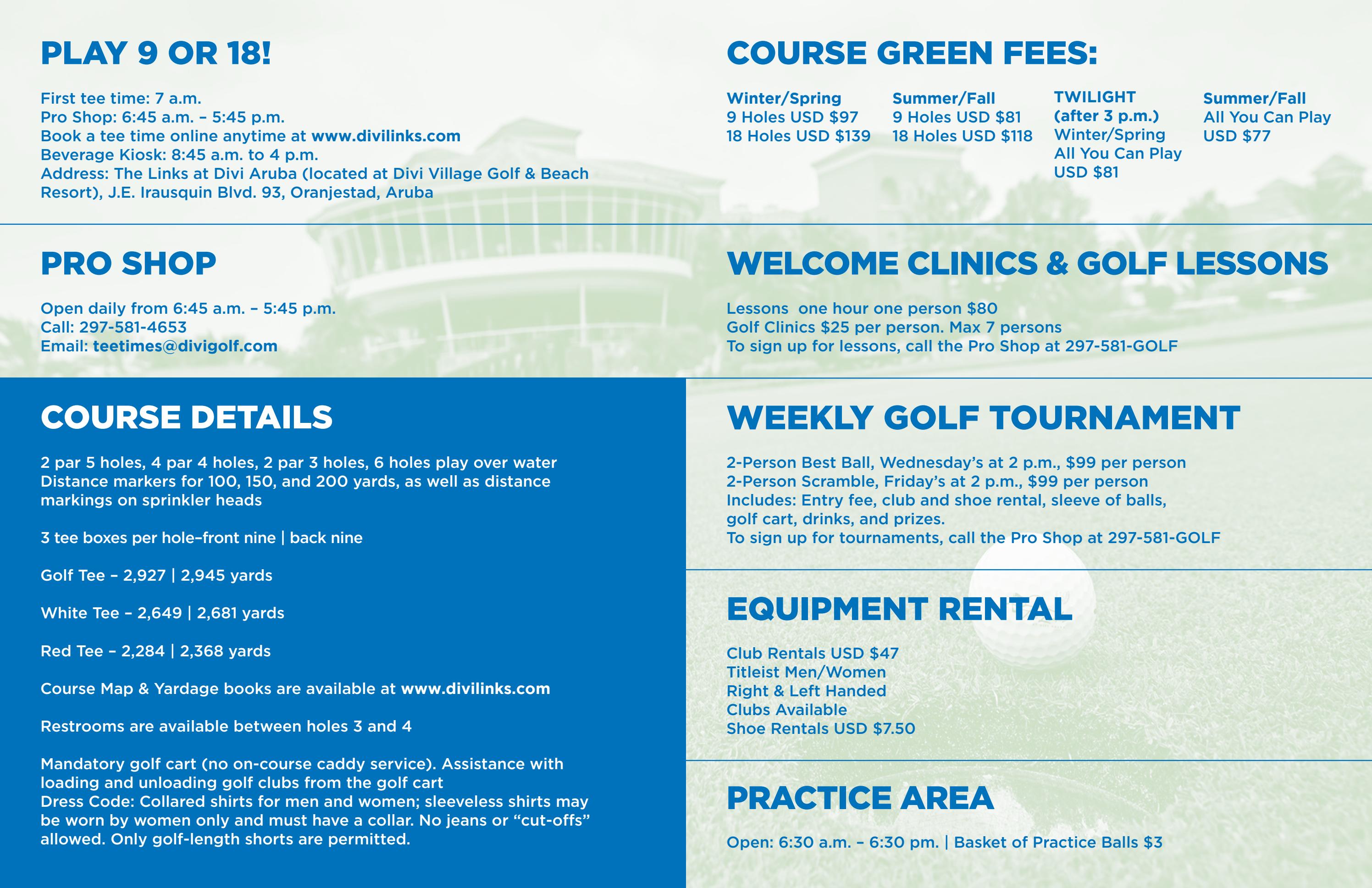 The Links at Divi Aruba Flyer by Divi Resorts - Issuu