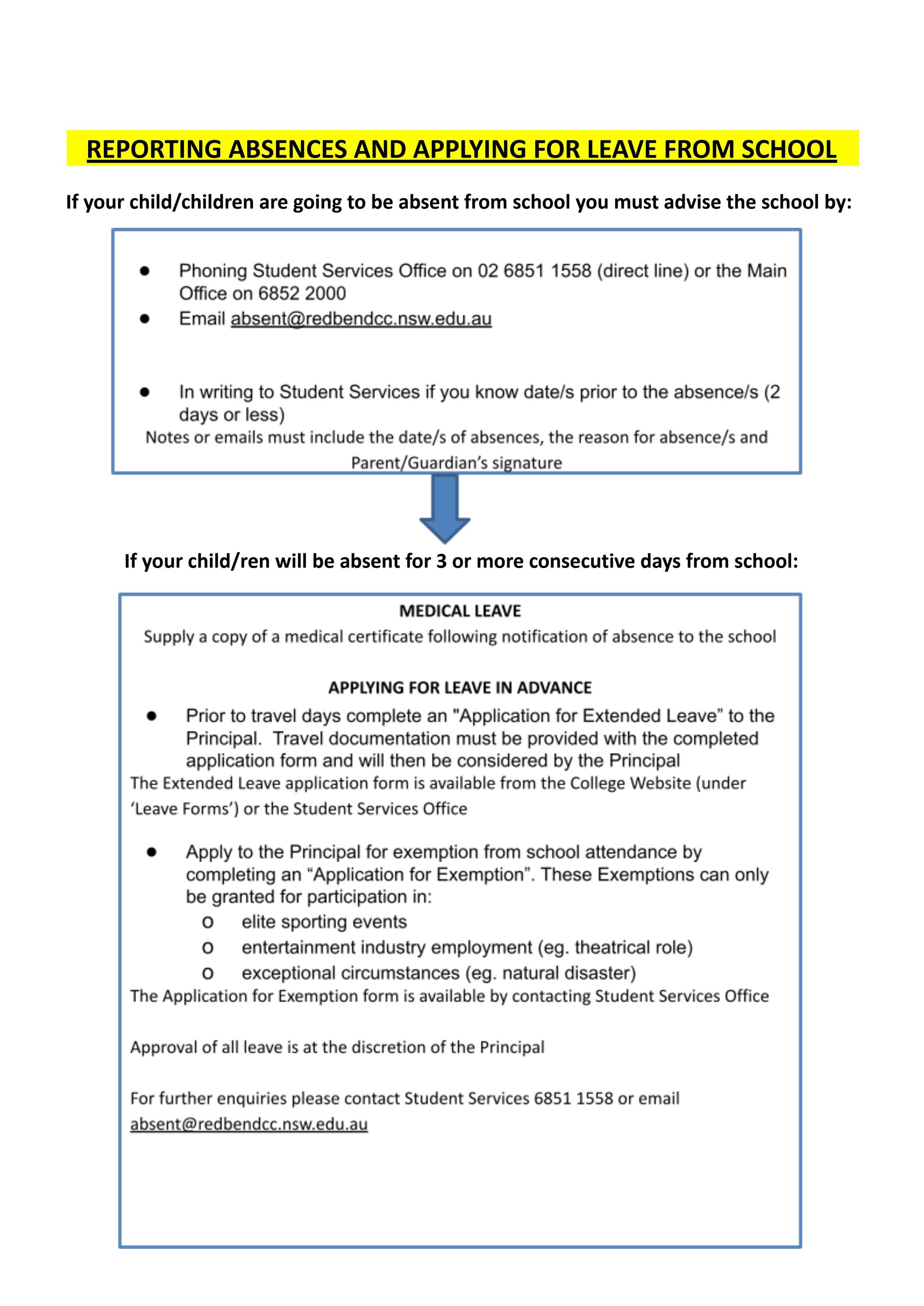 Attendance flowchart for parents by Red Bend Catholic College - Issuu