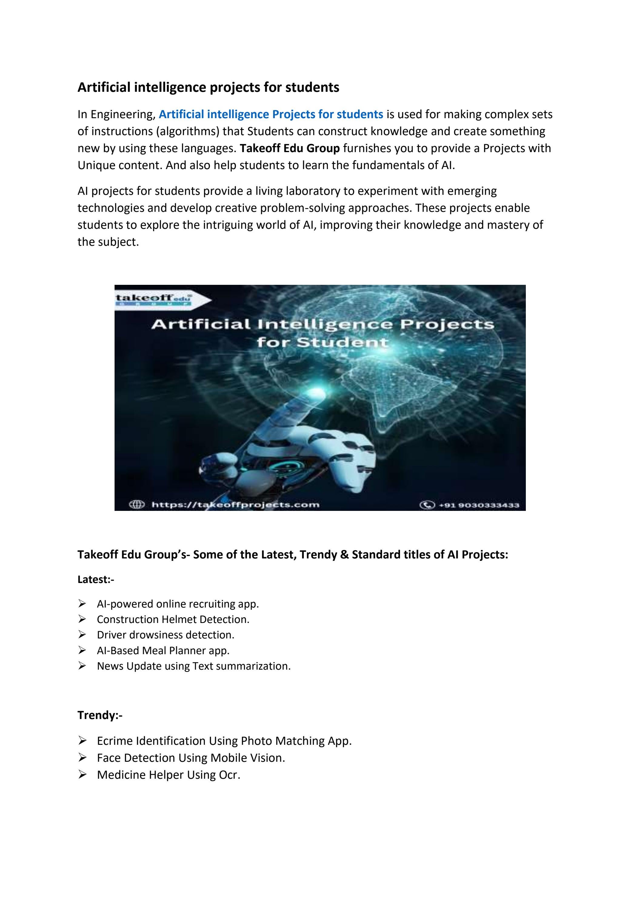 Artificial intelligence projects for students by RupasriV - Issuu