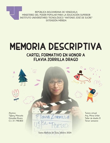 Memoria descriptiva, cartel formativo en honor a Flavia Z. Drago by ...