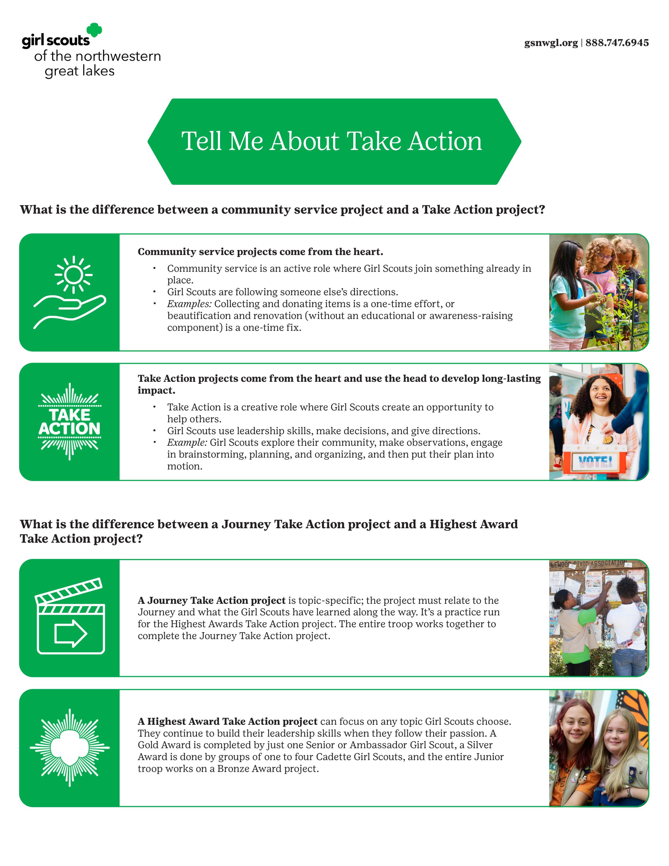 Tell Me About Take Action by Girl Scouts of the Northwestern Great ...