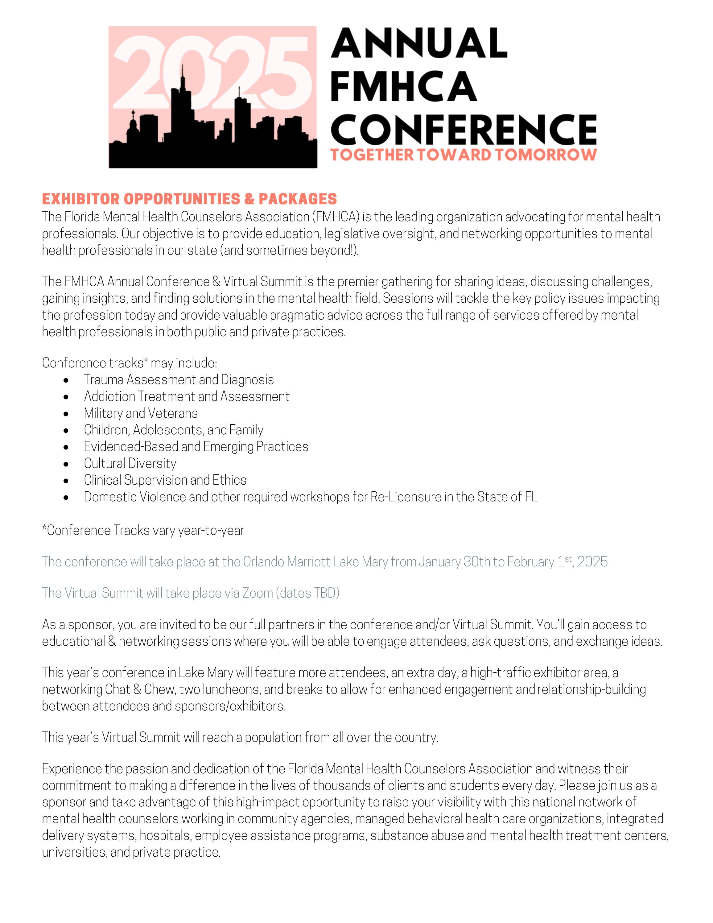2025 Annual FMHCA Conference Exhibitor Guide by FMHCA - Issuu