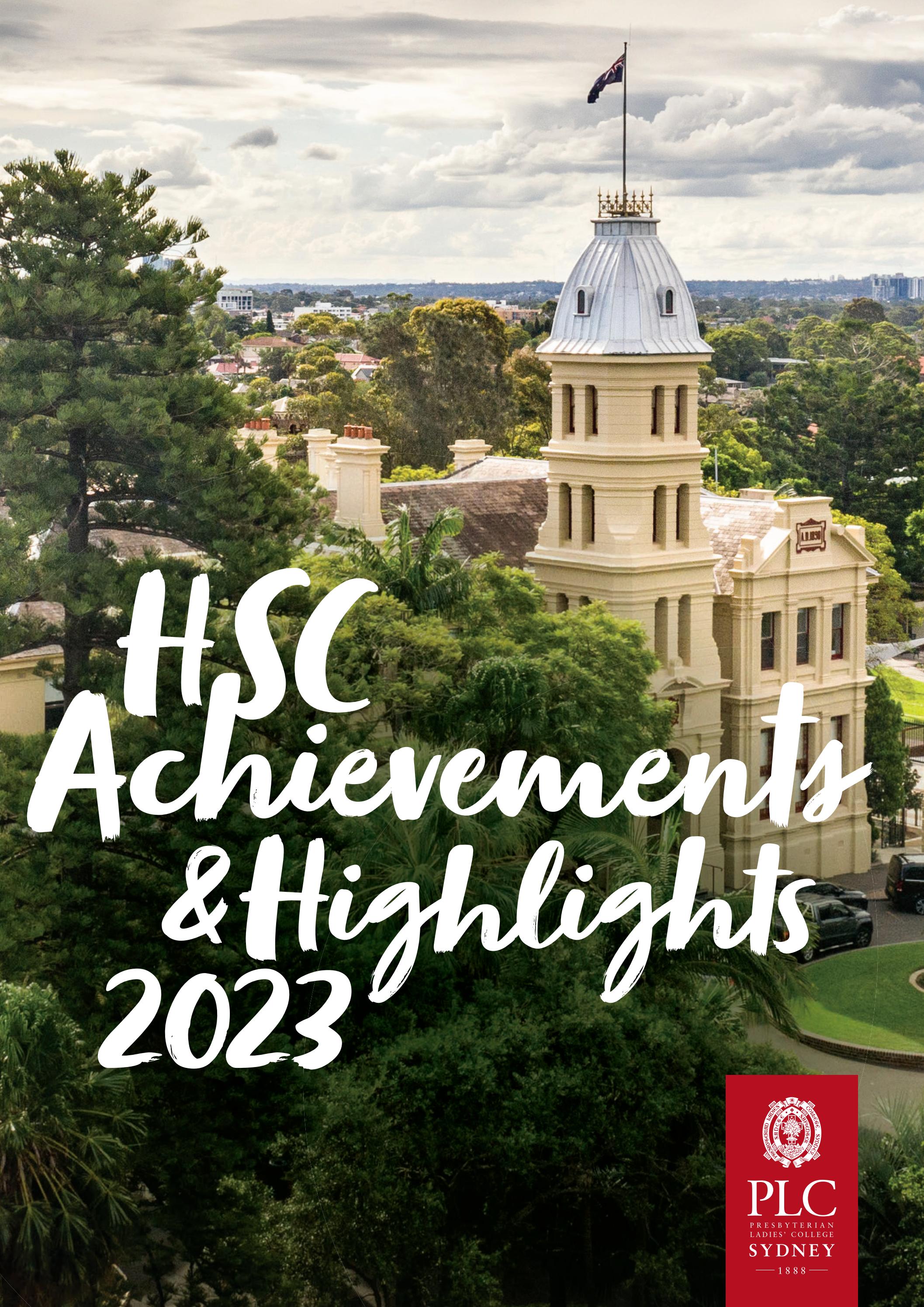 2023 HSC Achievements & Highlights by PLC Sydney - Issuu